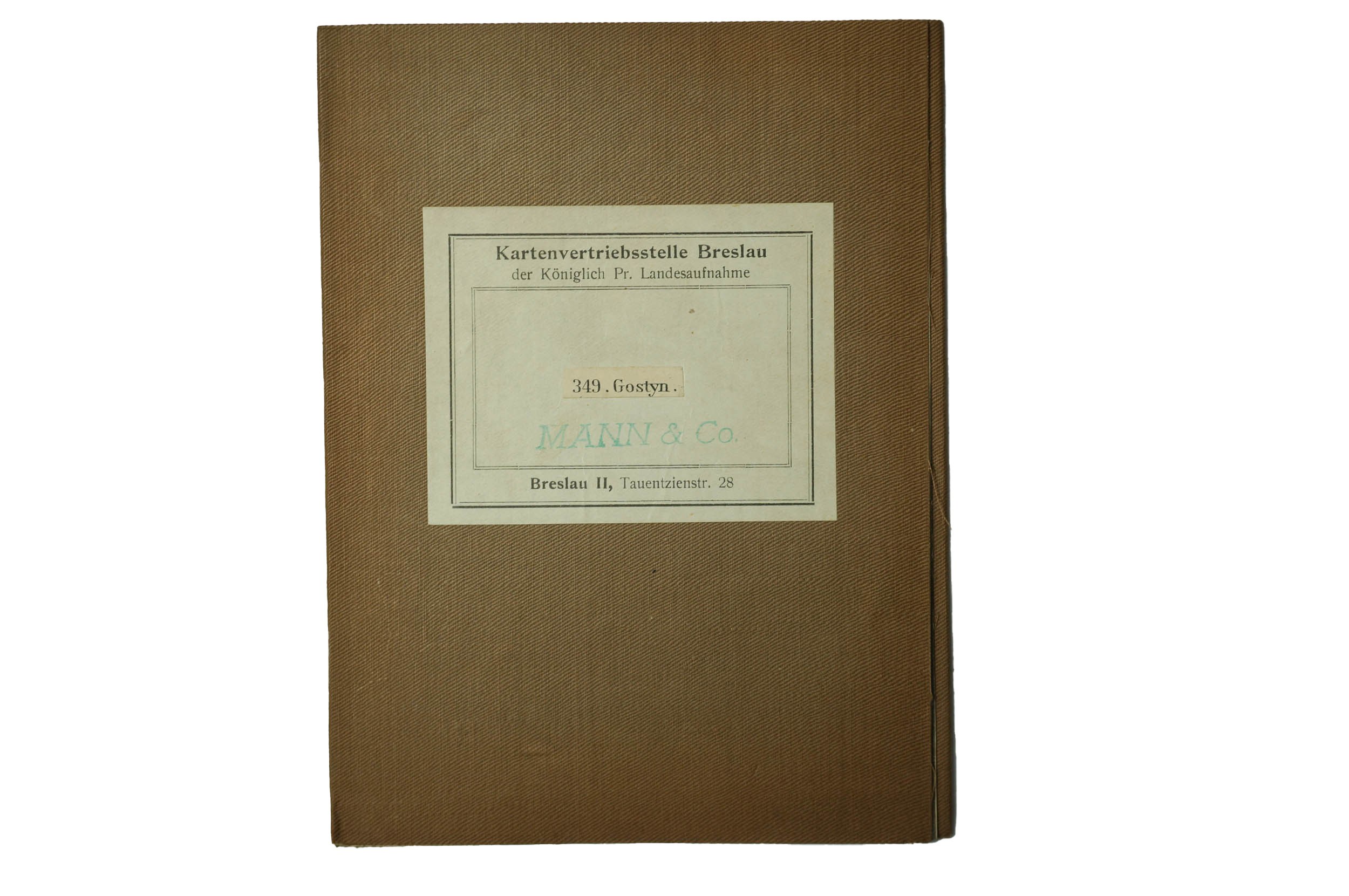 GOSTYŃ / Gostyn - mapa na płótnie [1911r.], skala 1: 100.000, f. 36,5 x ...