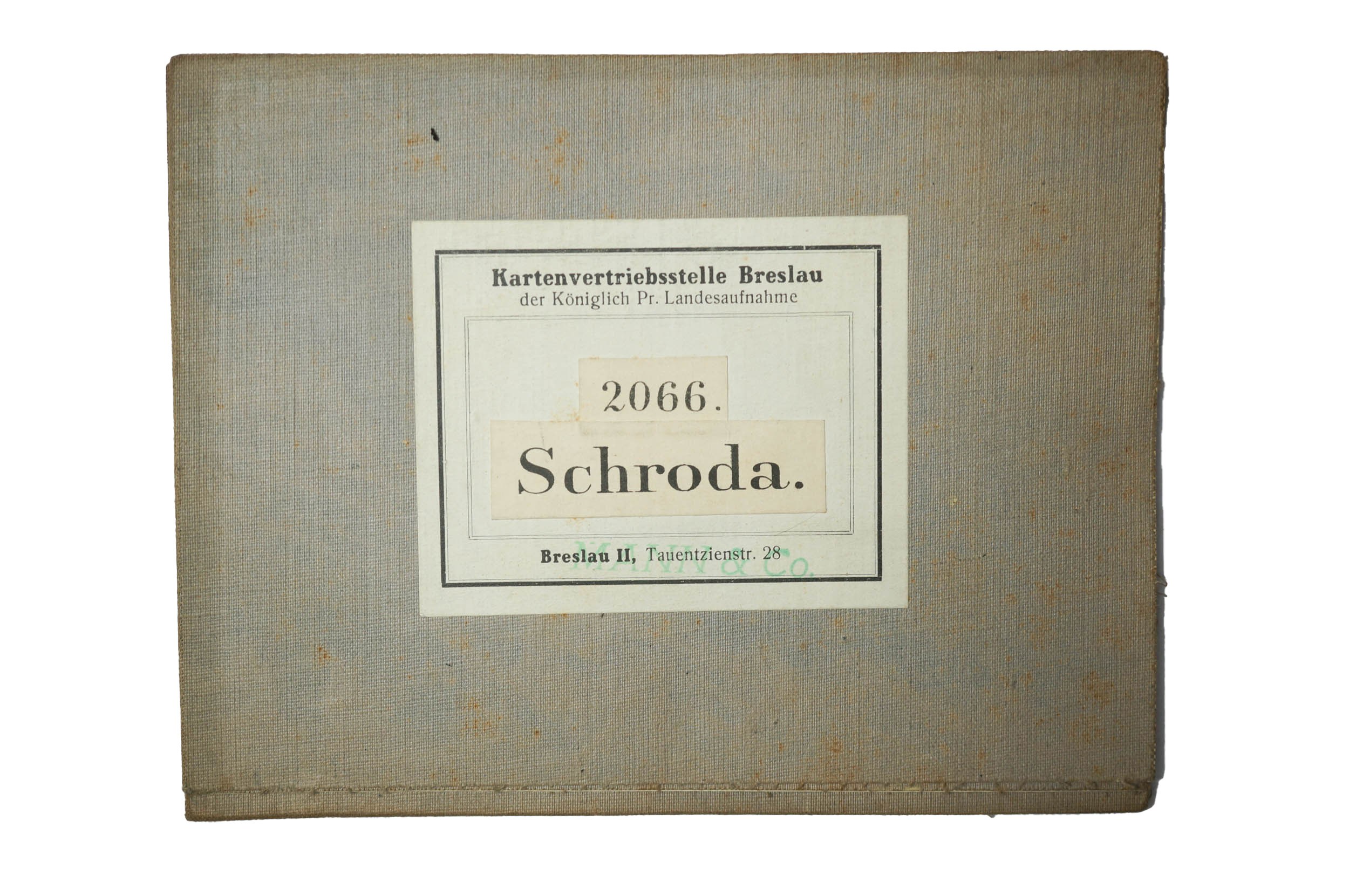 ŚRODA WIELKOPOLSKA / Schroda - mapa na płótnie [1911r.], skala 1: 25 ...