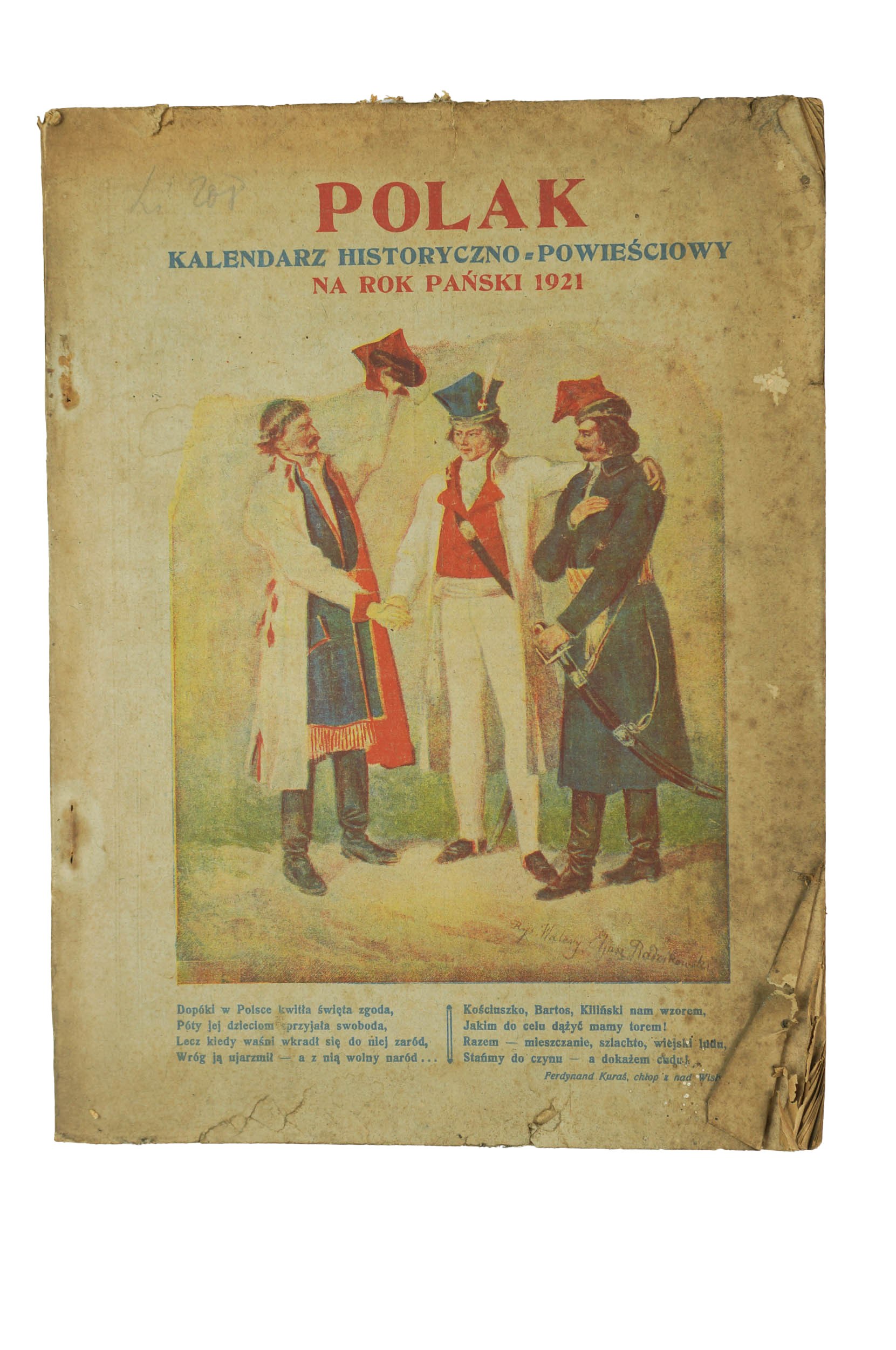 POLAK Kalendarz historyczno - powieściowy na Rok Pański 1921, rocznik ...