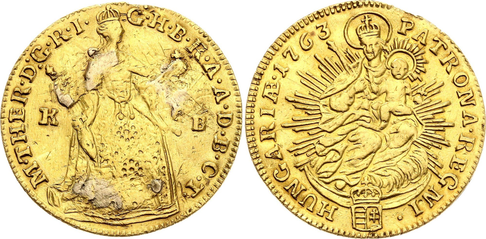 Hungary 1 Dukat 1763 KB - Aukcja internetowa / Licytacja online - Cena ...