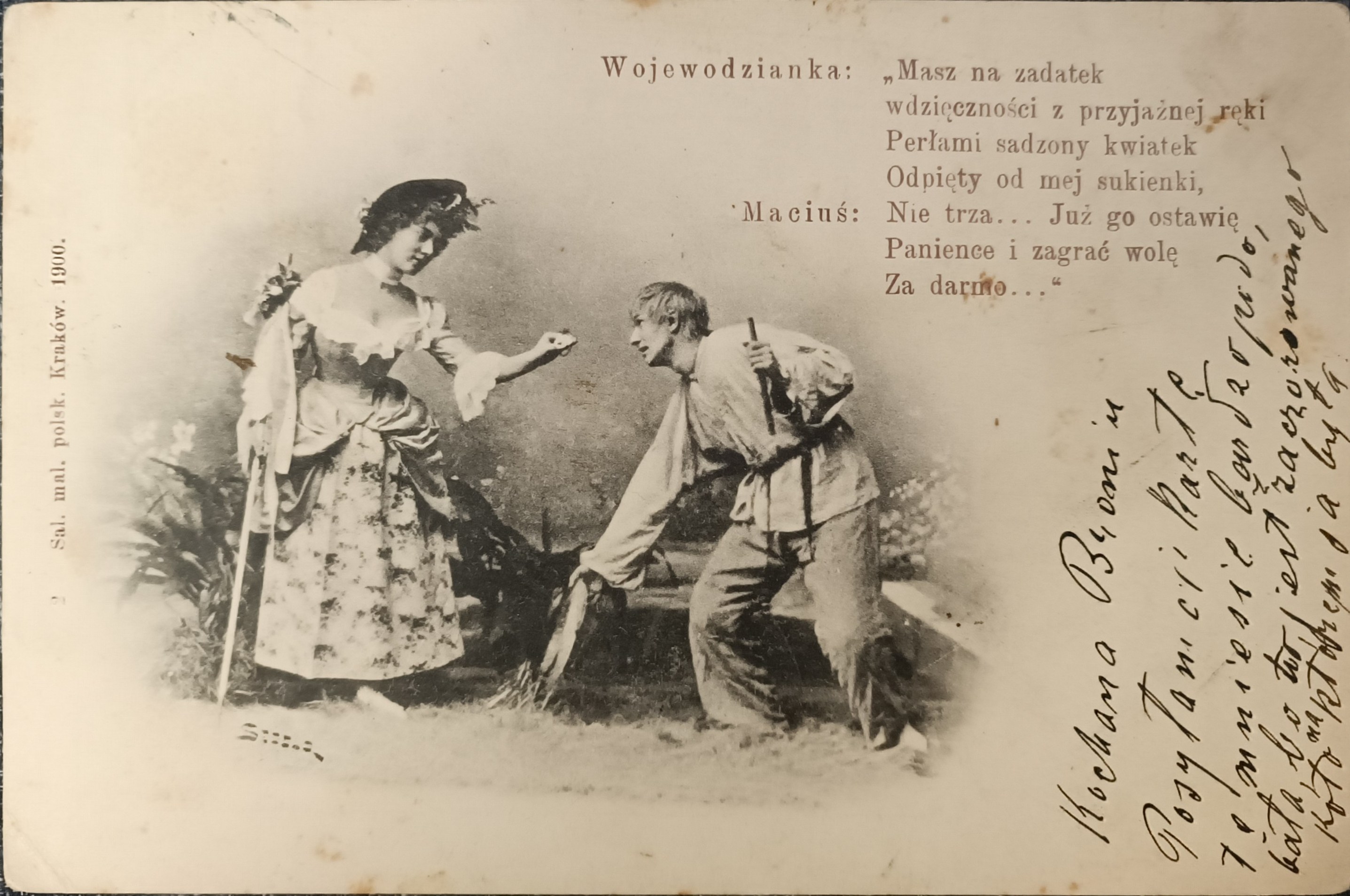 Lucjan Rydel, Zaczarowane koło / Pocztówka vintage, wyd. Salon Malarzy ...