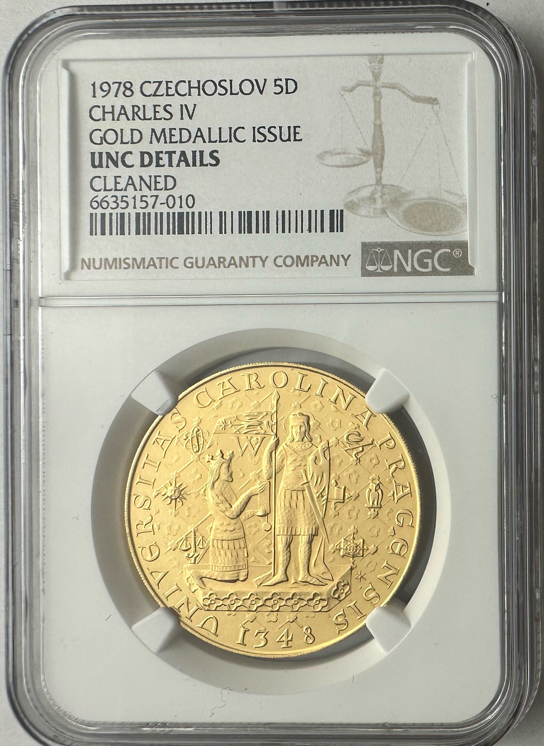 Czechoslovakia 5 ducat 1978 Charles IV. Coin with history from original ...