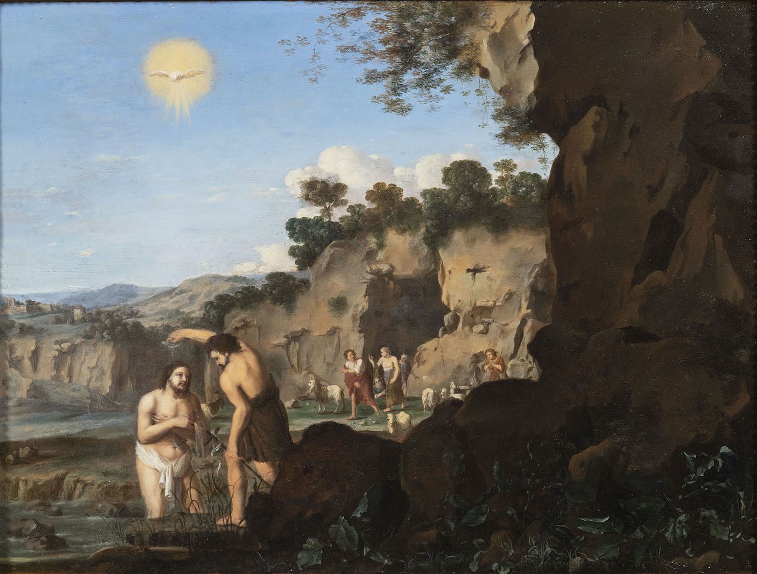 Dutch painter of the 17th century, Baptism of Christ in the Jordan by ...