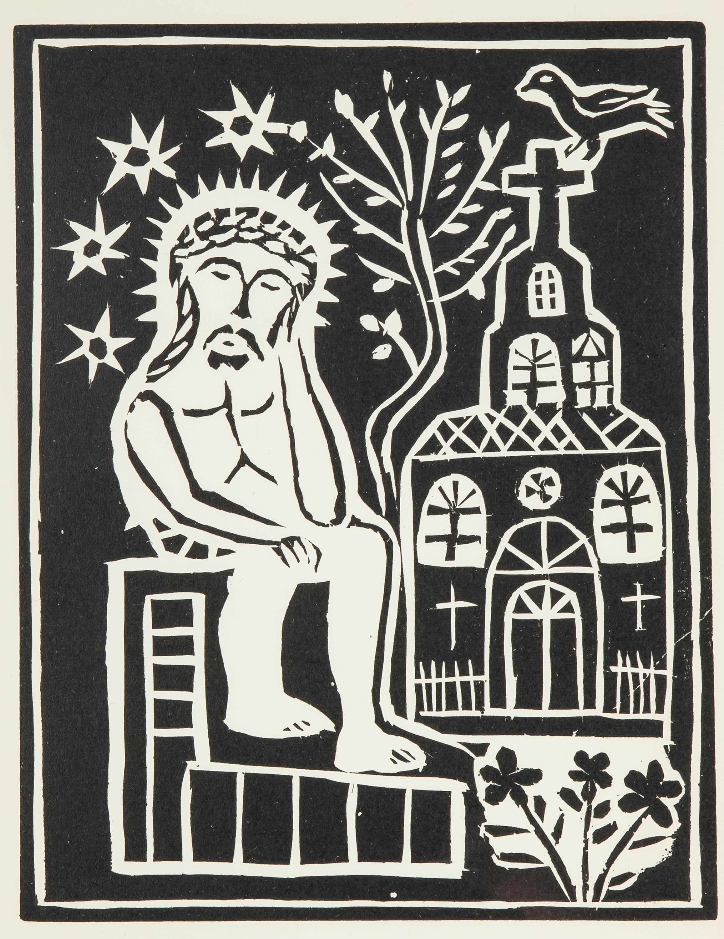 Jędrzej Wowro (1864-1937), Chrystus Frasobliwy z teki Piecątki ...