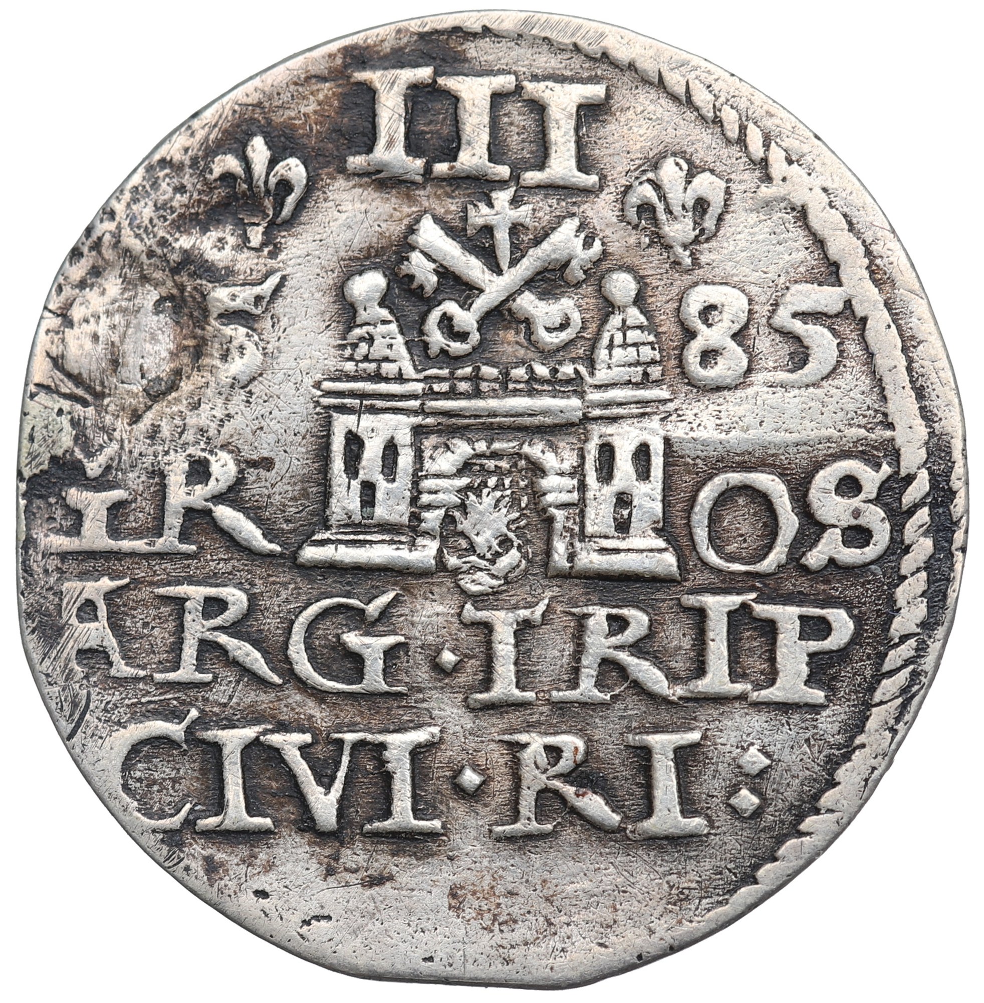 Stefan Batory, Trojak 1585, Ryga - duża głowa - Aukcja internetowa ...