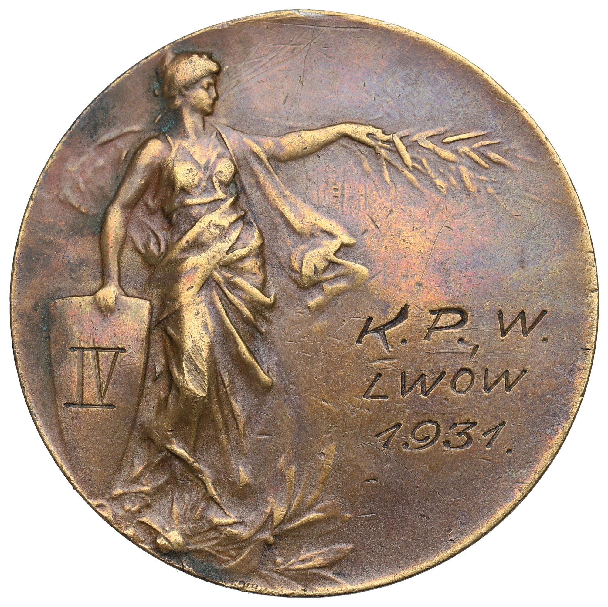 II RP, Railway Military Training Medal, Lvov 1931 - 4th place in ...