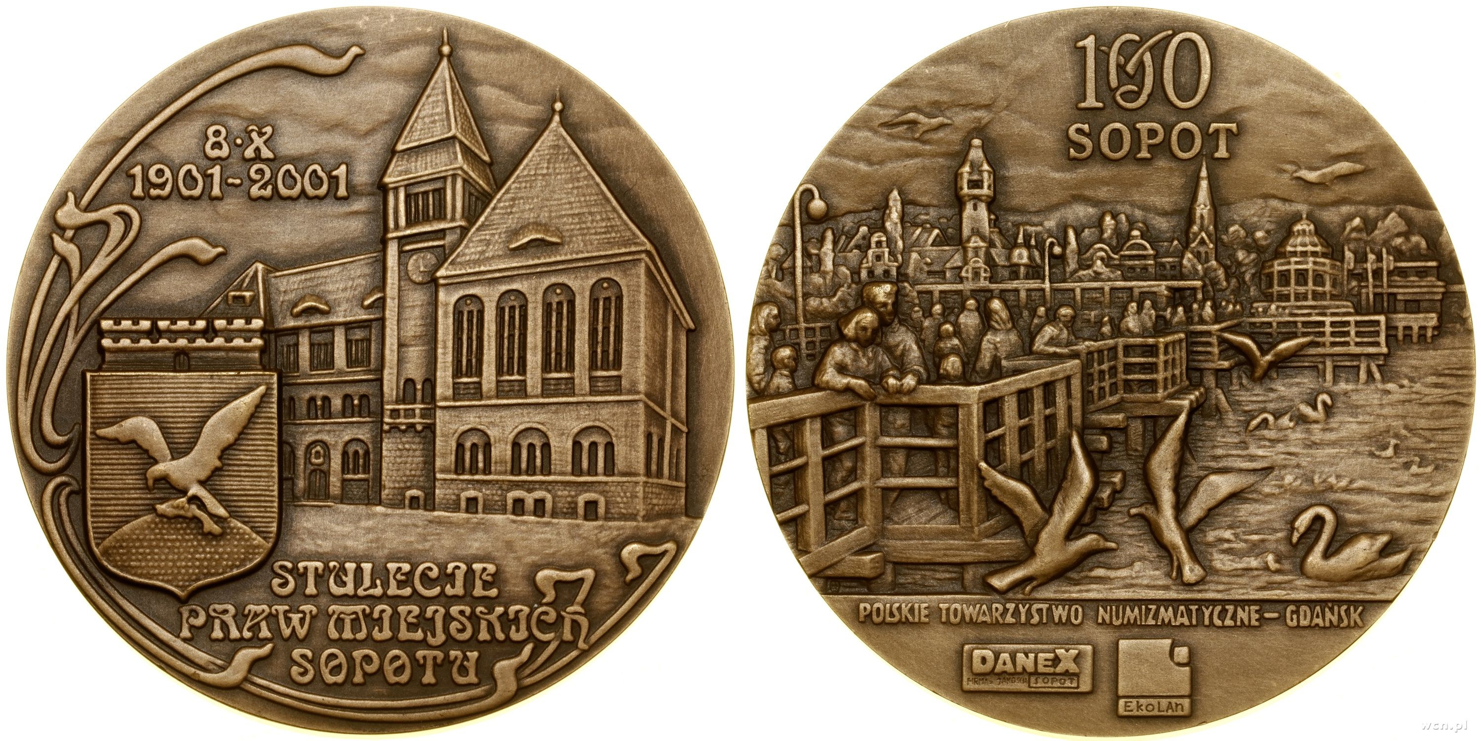 Polska, 100-lecie praw miejskich Sopotu, 2001, Warszawa - Aukcja internetowa / Licytacja online ...