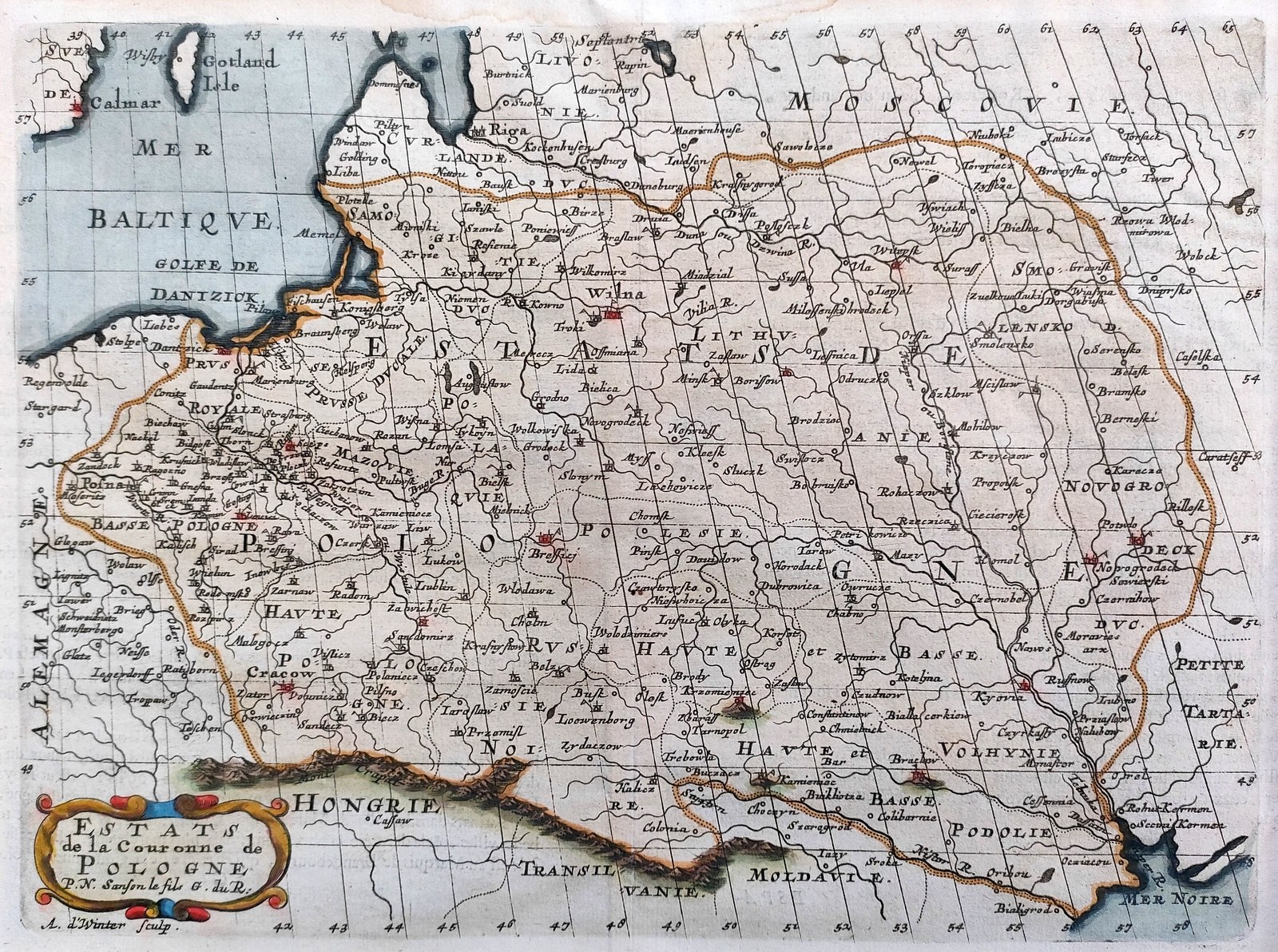 Mapa Rzeczypospolitej z 1667 roku - z okresu szczytu swej potęgi ...