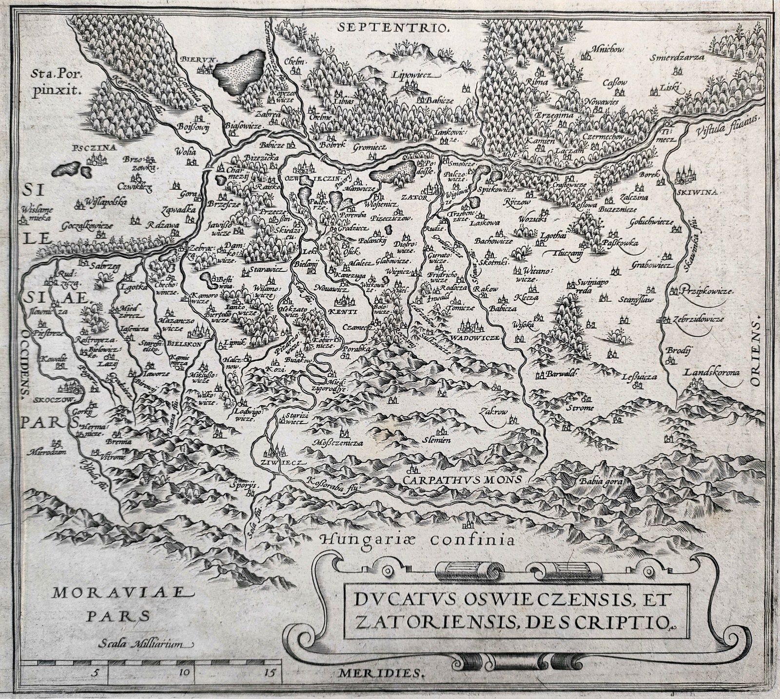 Map [Poland] - Duchy of Oświęcim and Zator - ca. 1573 - [ ORTELIUS ...