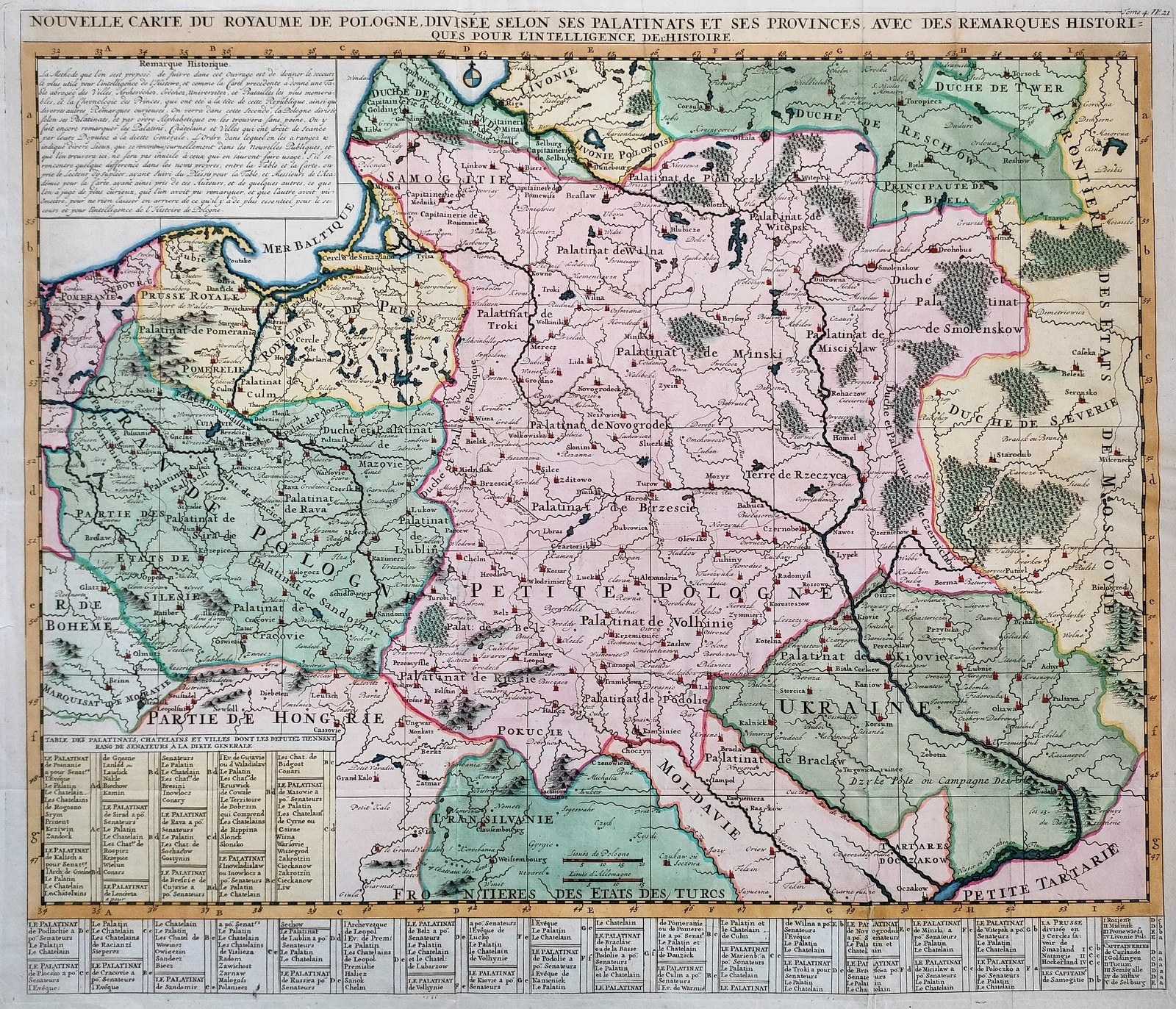 Map of the Republic with division into palatinates and provinces and ...