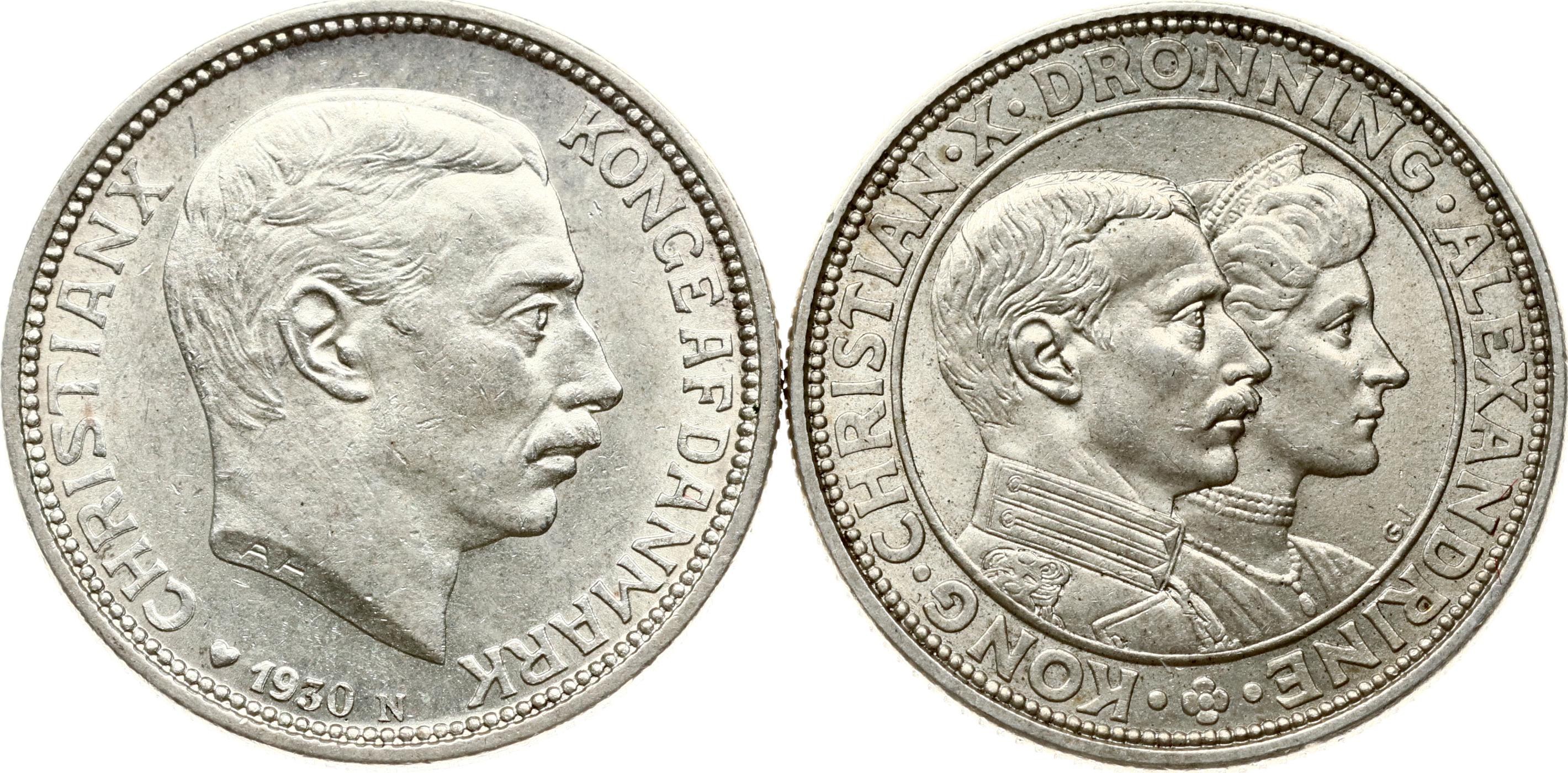 Denmark 2 Kroner 1923 HCN;GJ & 1930 N; AH/HS Lot of 2 coins - Aukcja internetowa / Licytacja ...
