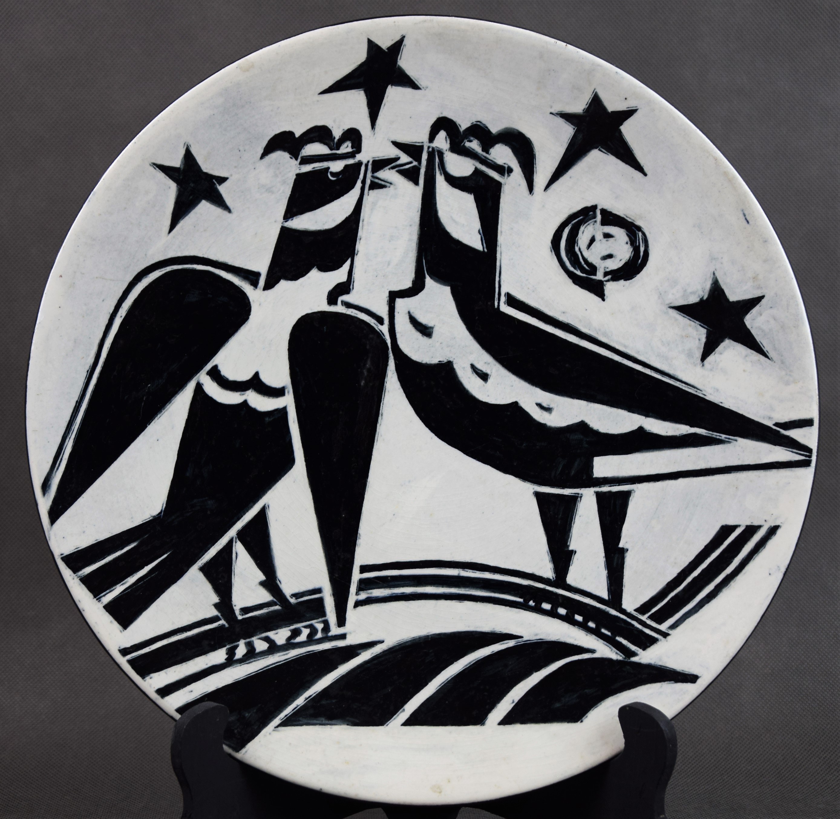 prof. Jan ŚLUSARCZYK, patera „Ptaki”, Warszawa, 1960 r. - Aukcja ...