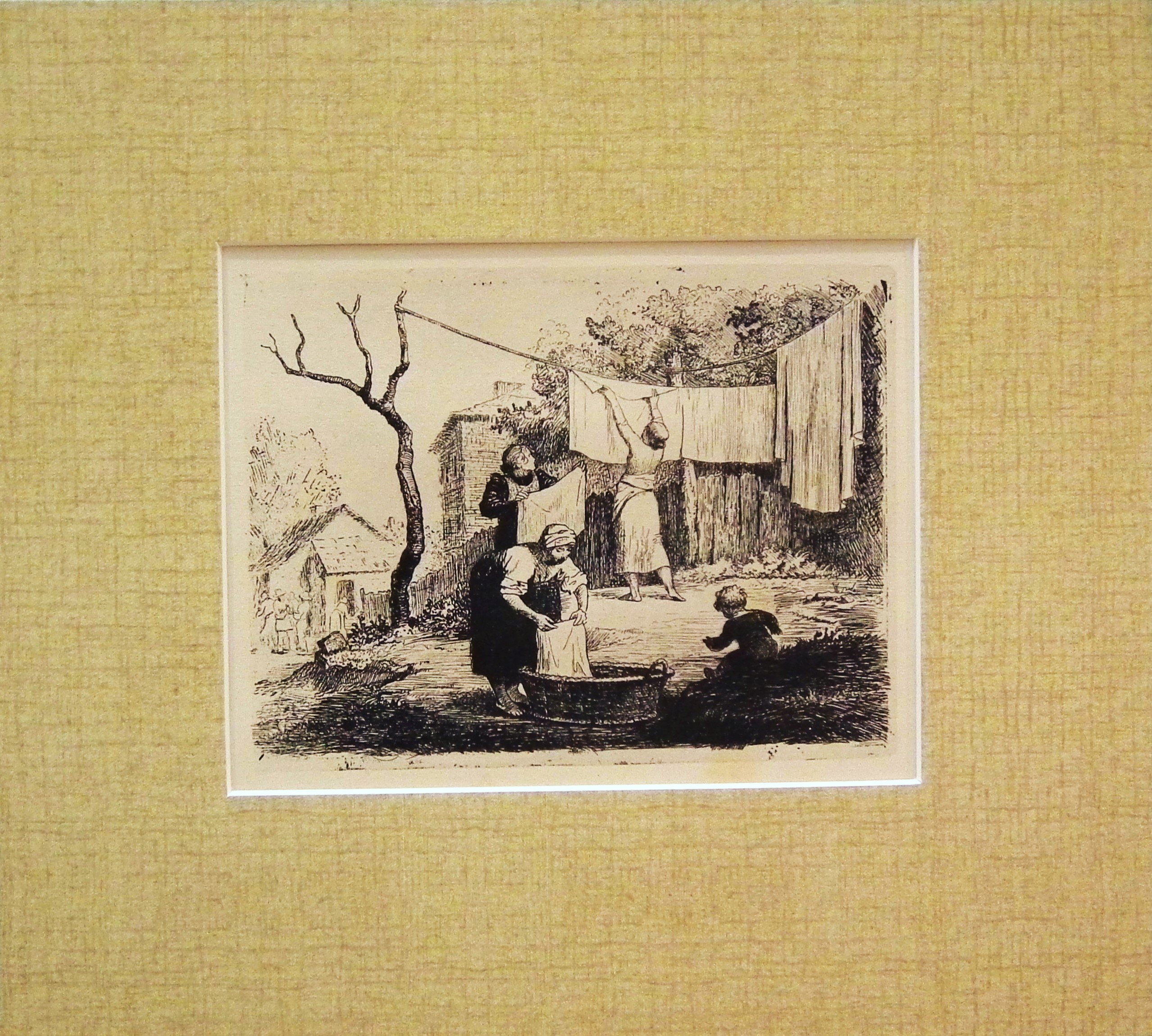 Alexander Rak(1899-1978),Drying laundry,1940s - Online auction / Online ...