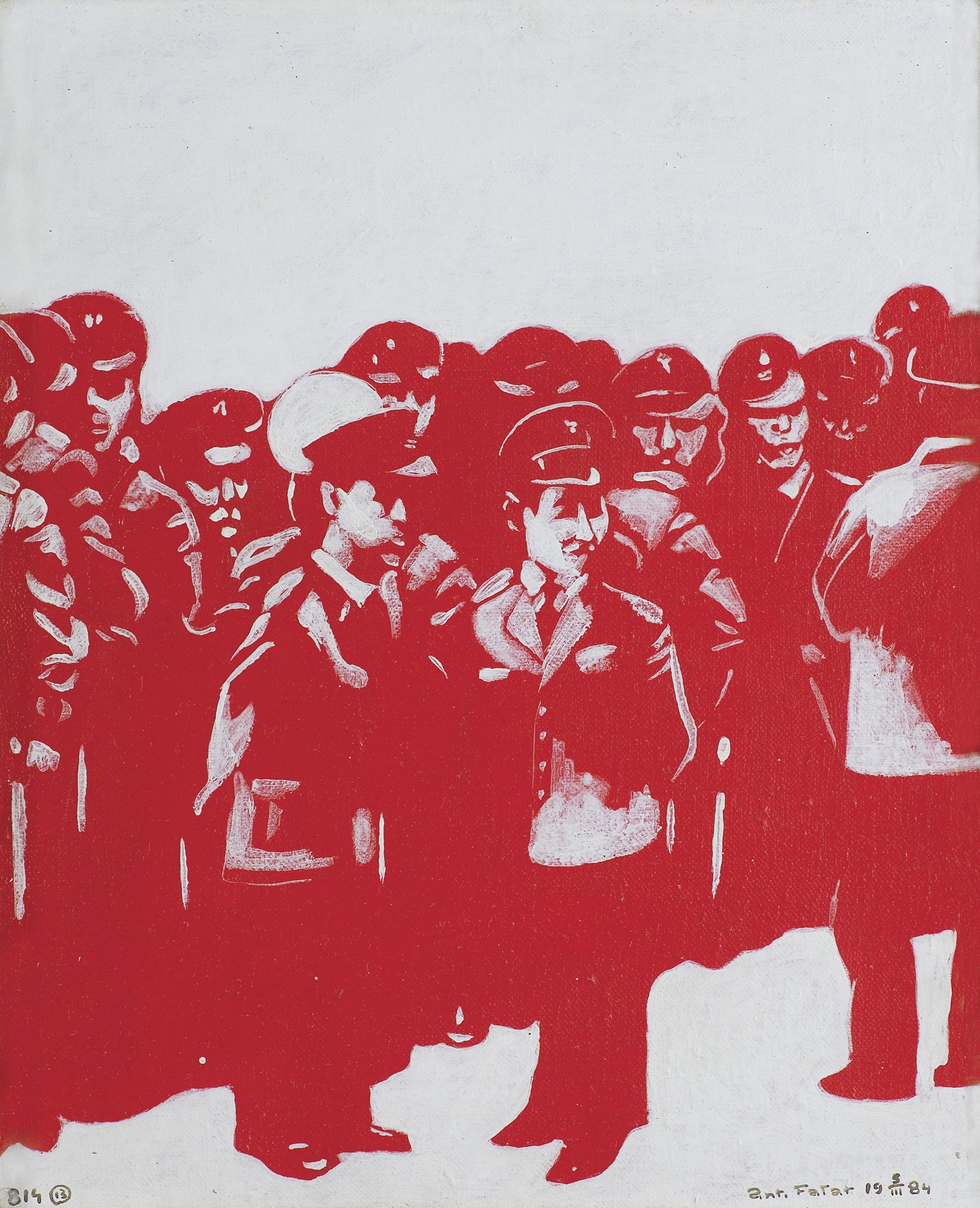 Antoni Fałat, FLAGA CZYLI ZAPLUTE KARŁY REAKCJI, 1984 - Aukcja ...