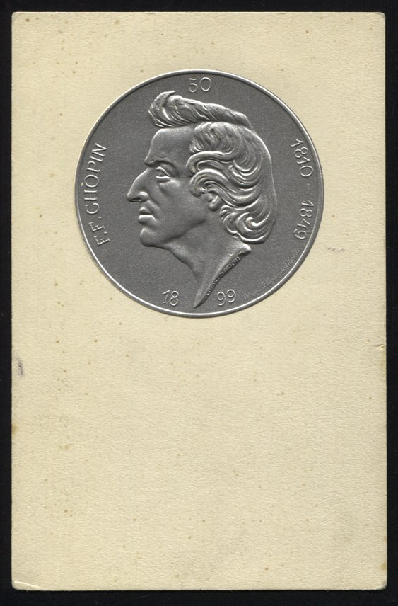 CHOPIN, FRYDERYK. "Fr. Chopin 1810-1849" ; ok. 1910. Nakł. Spółki Wydawn. „Postęp”... - Aukcja ...
