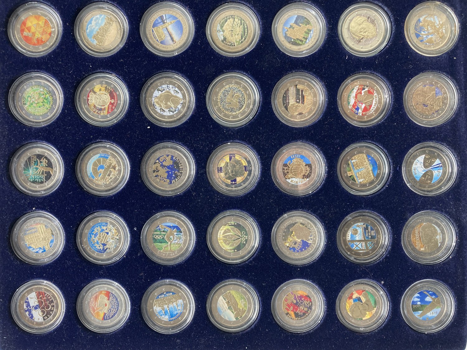 Collection of 2 Euro coins, mostly in color (154) - Aukcja internetowa ...