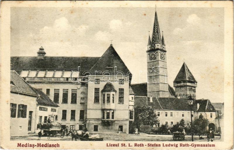 1933 Medgyes, Mediasch, Medias; Liceul St. L. Roth / Stefan Ludwig Roth ...