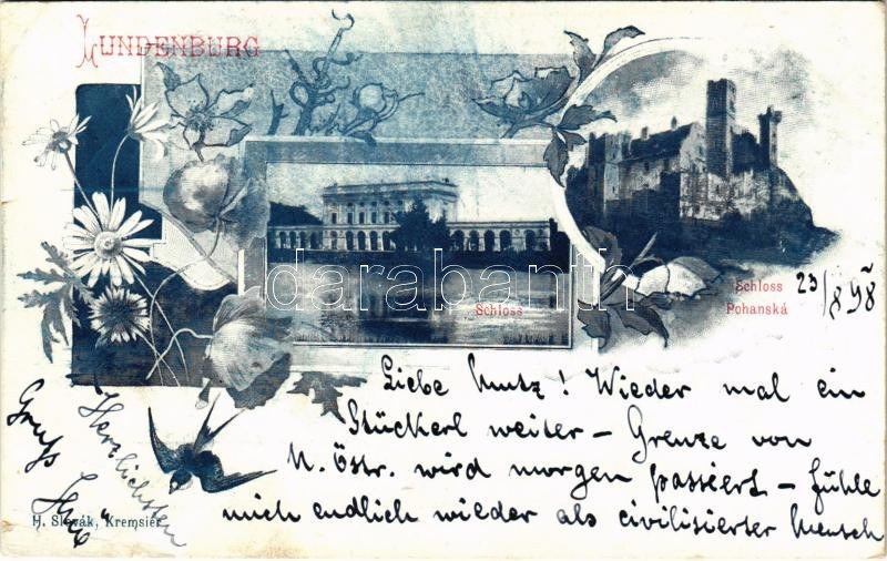 1898 (Vorläufer) Breclav, Lundenburg, Leventevár; Schloss Pohanská ...