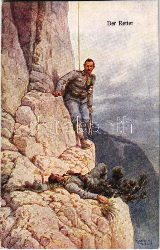 Der Retter. Offizielle Karte für Rotes Kreuz, Kriegsfürsorgeamt ...