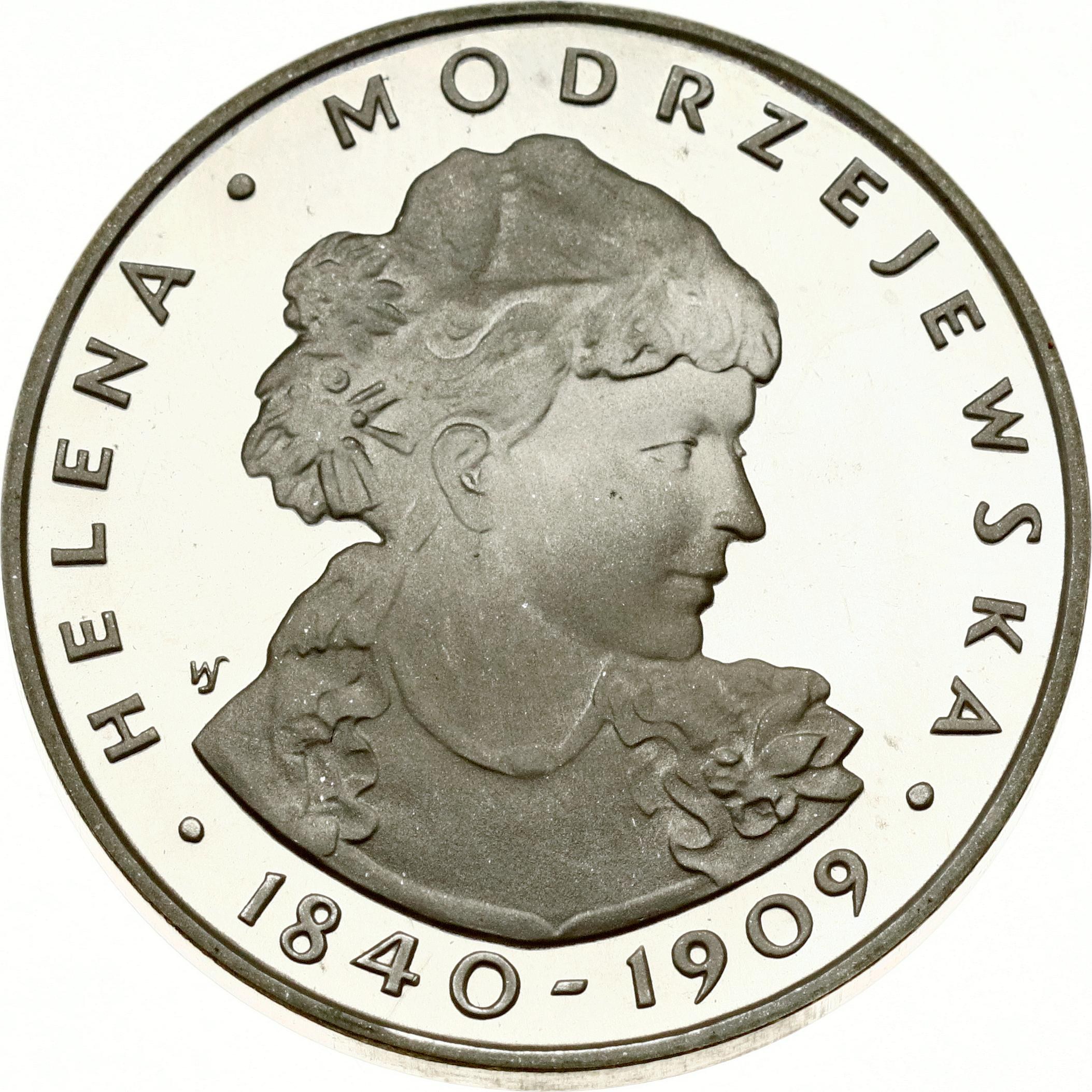 100 Zlotych 1975 Helena Modrzejewska - Aukcja internetowa / Licytacja ...