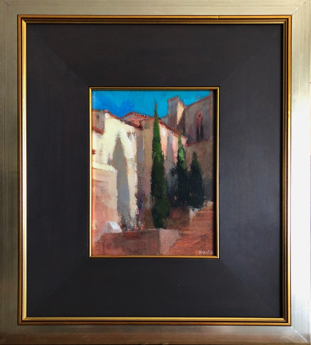 Józef Panfil, Cyprysy z Gironne, 1999 - Aukcja internetowa / Licytacja ...