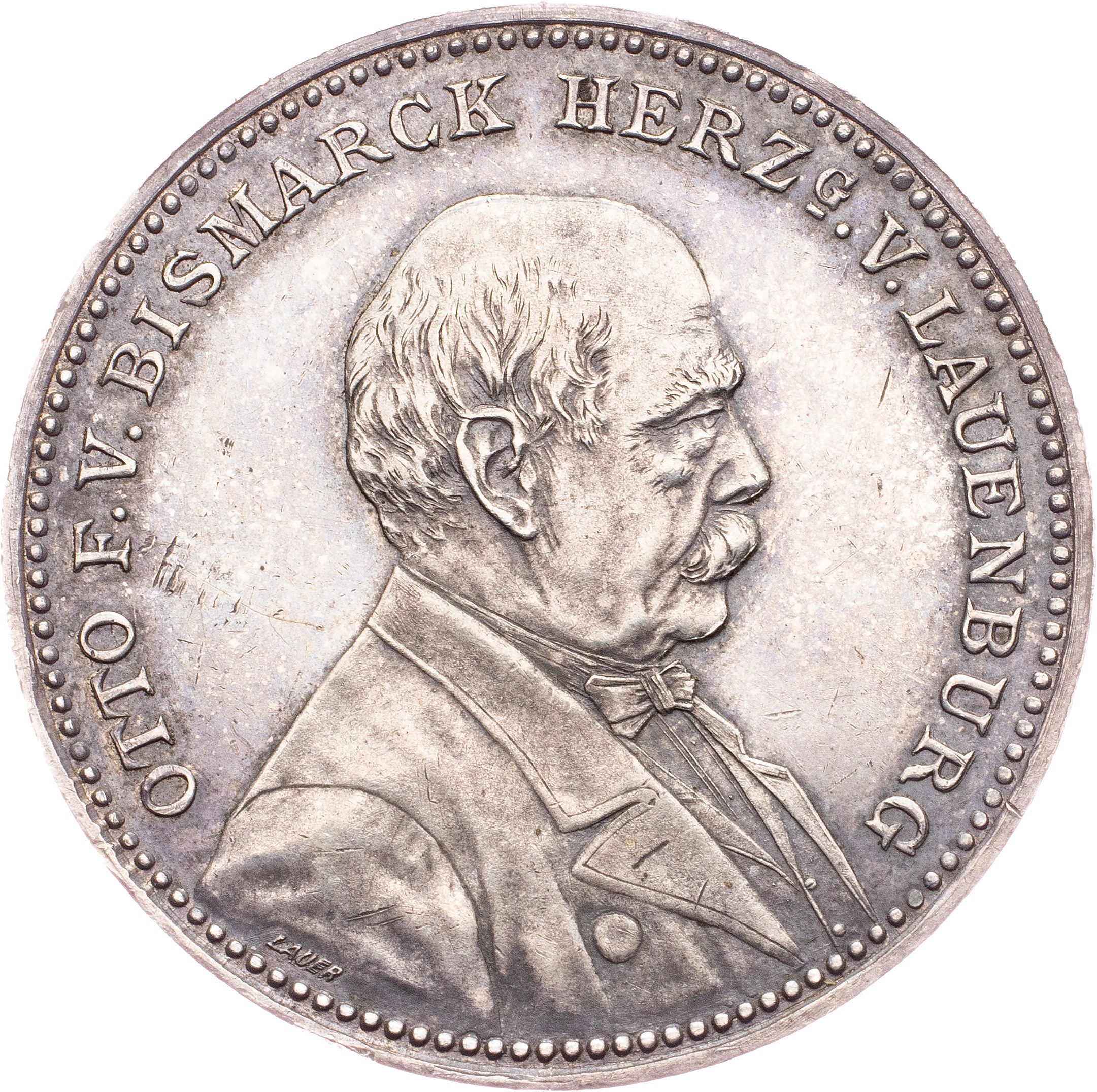 Bismarck, Medal 1895, Lauer - Online auction / Online bidding - Price ...