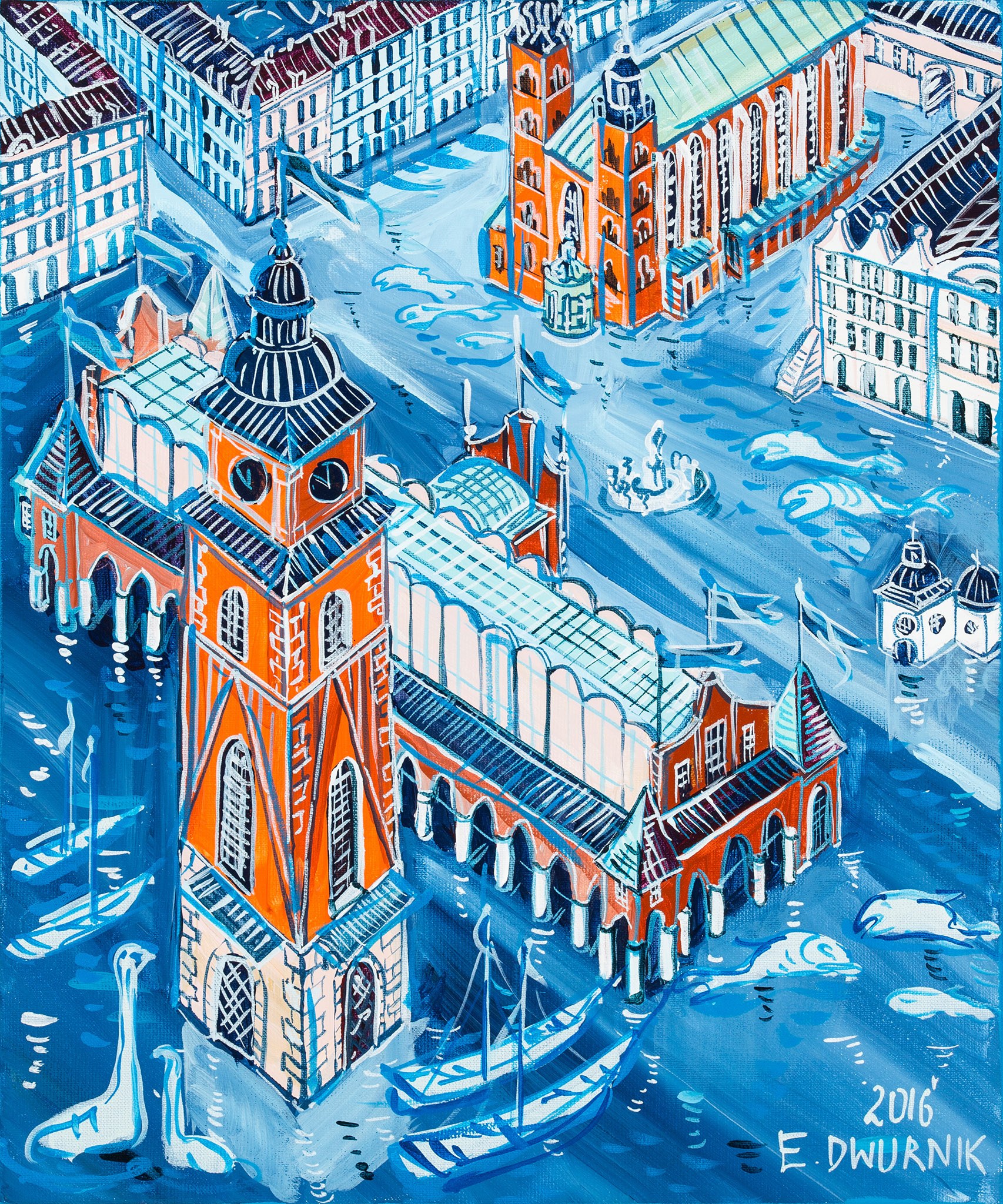 Edward Dwurnik (1943 - 2018), "Kraków" - Aukcja internetowa / Licytacja online - Cena - OneBid