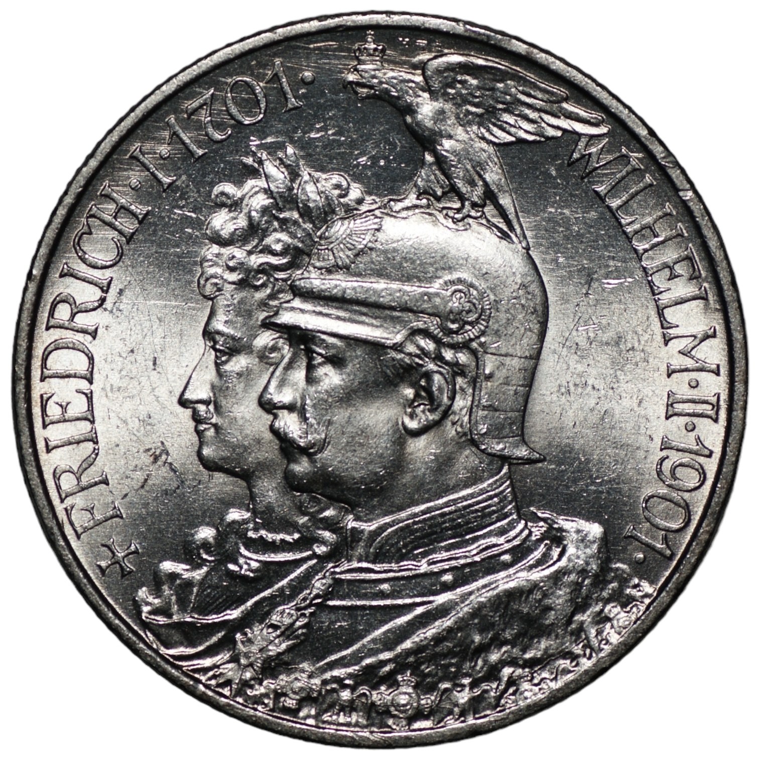 NIEMCY, Prusy - 2 marki 1901 - 200. lecie Królestwa - Aukcja ...