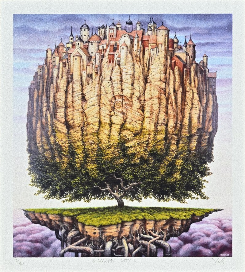 YERKA, Jacek (b. 1952) - "Cowan City" ; 1993. inkograph 18.5x17 cm ...