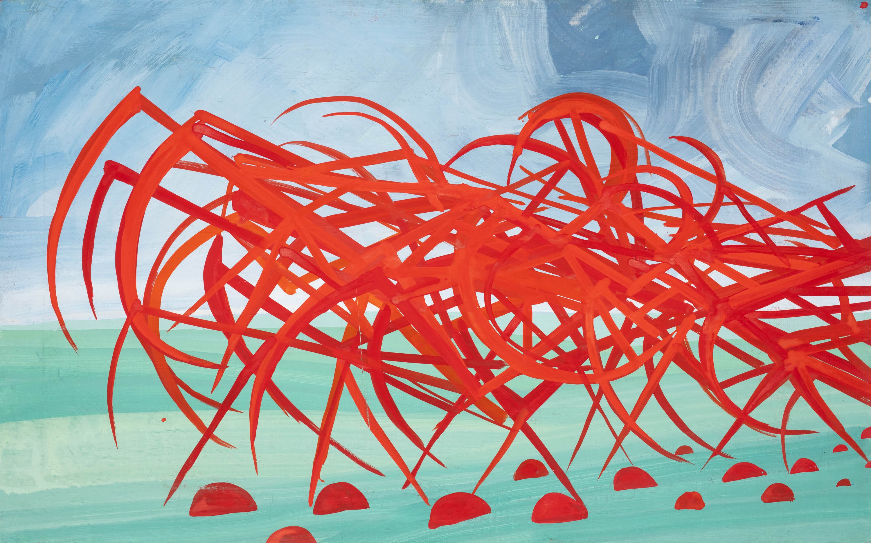 Anna Rutkowska (ur. 1996), Kosynierka na polu młodego jęczmienia, 2019/ ...