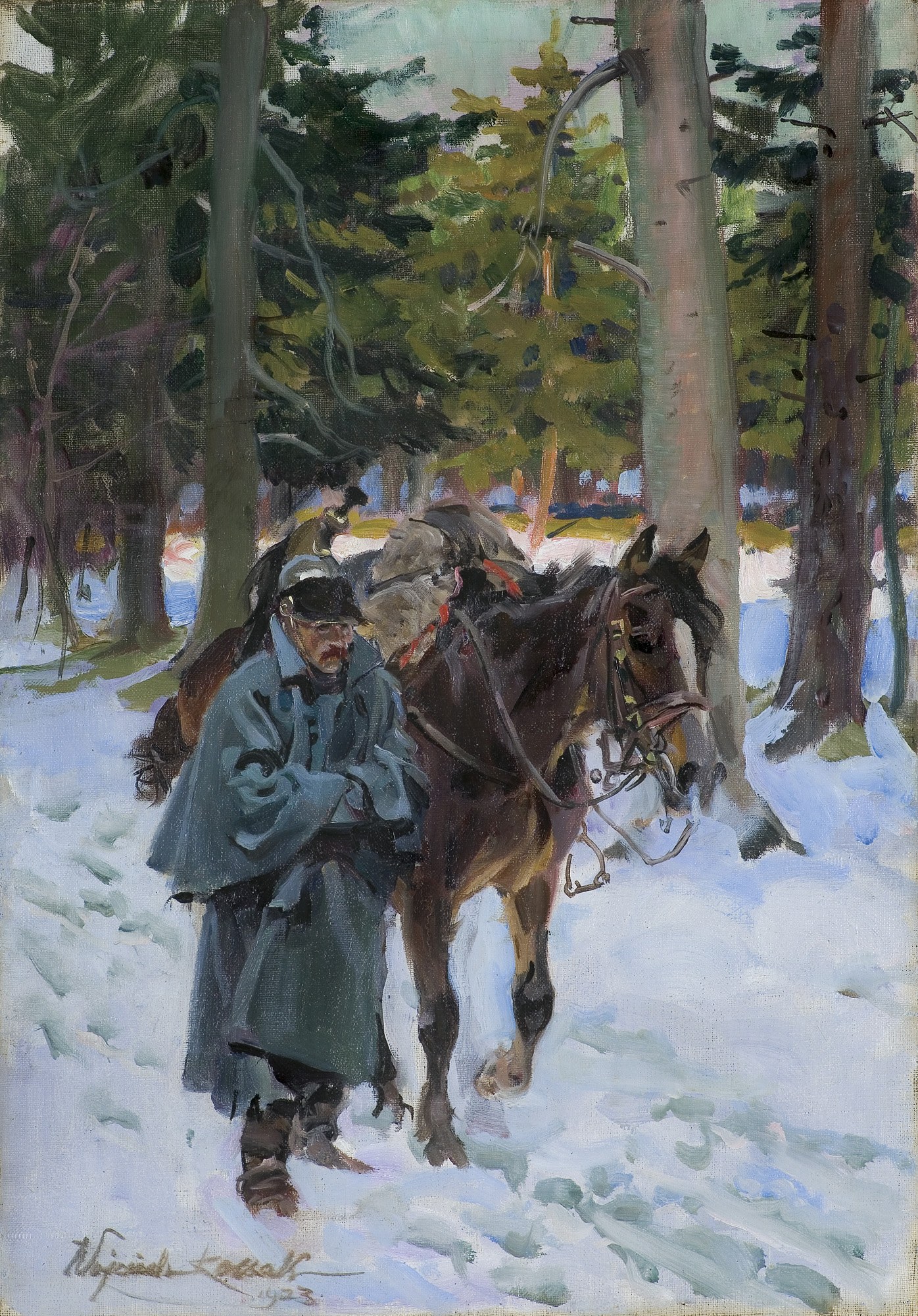 Wojciech Kossak, W DRODZE DO DOMU, 1923 - Aukcja internetowa ...