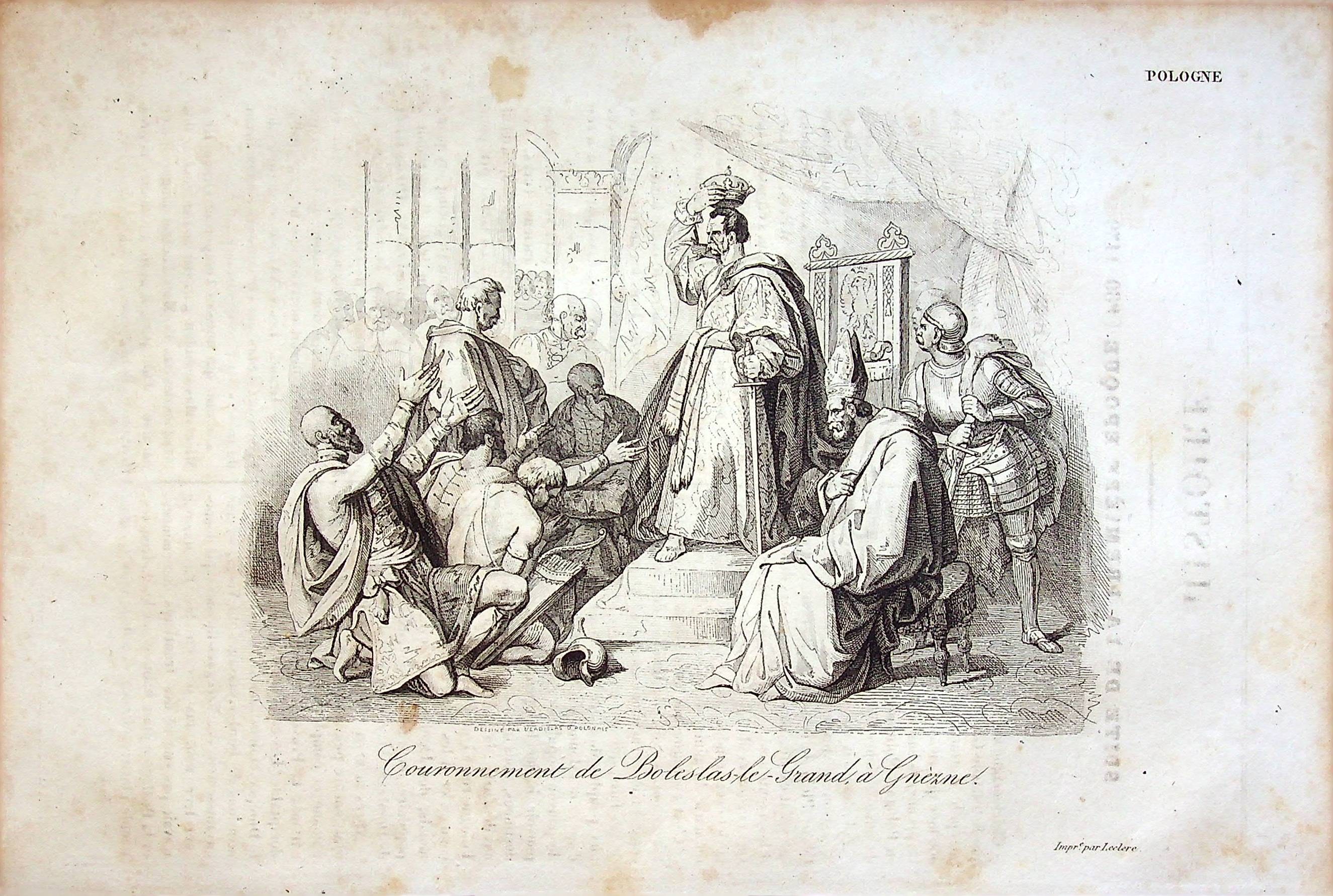 BOLESŁAW CHROBRY - KORONACJA BOLESŁAWA CHROBREGO W GNIEŹNIE - Aukcja ...