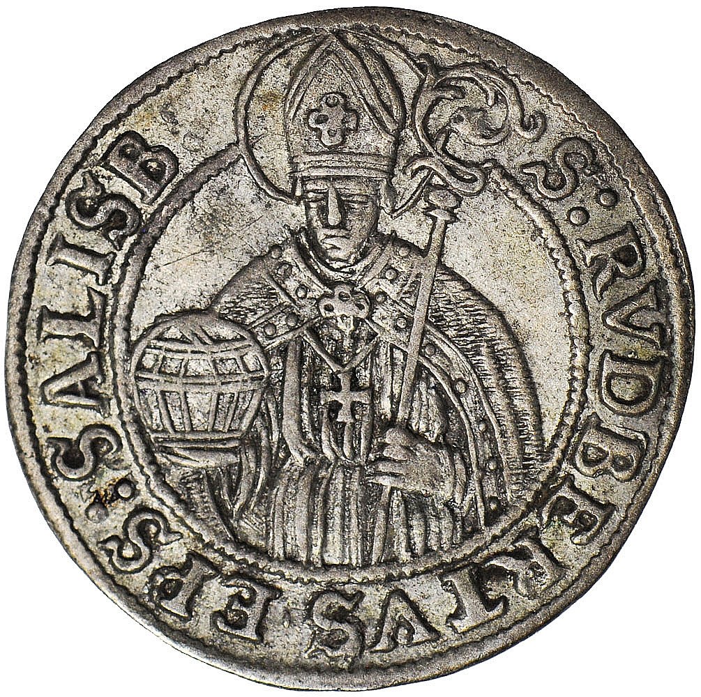 Austria, Salzburg, Jan Ernest von Thun i Hohenstein, 3 krajcary 1689 ...