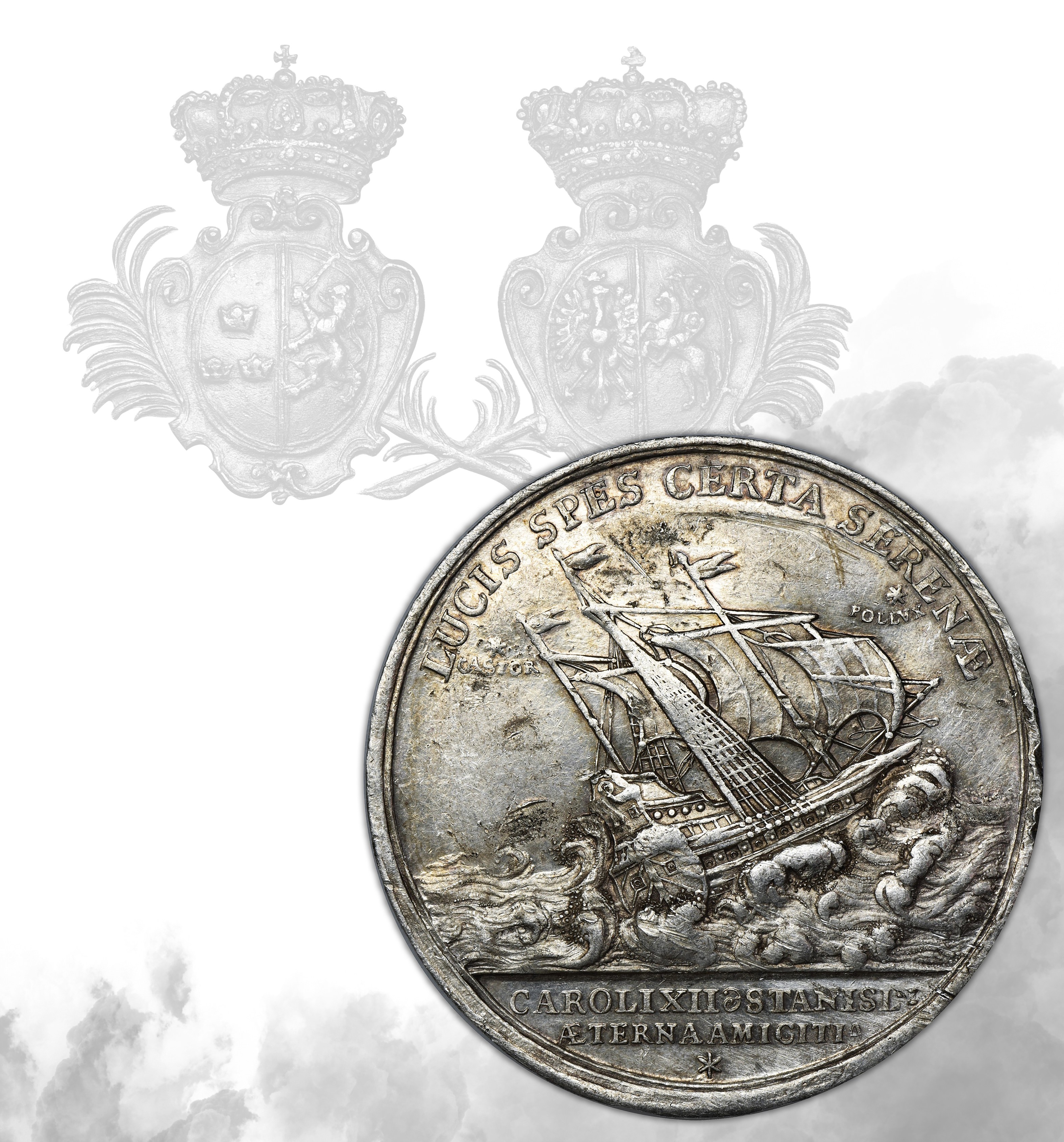 Stanisław Leszczyński i Karol XII, Medal przymierza Polski i Szwecji ...