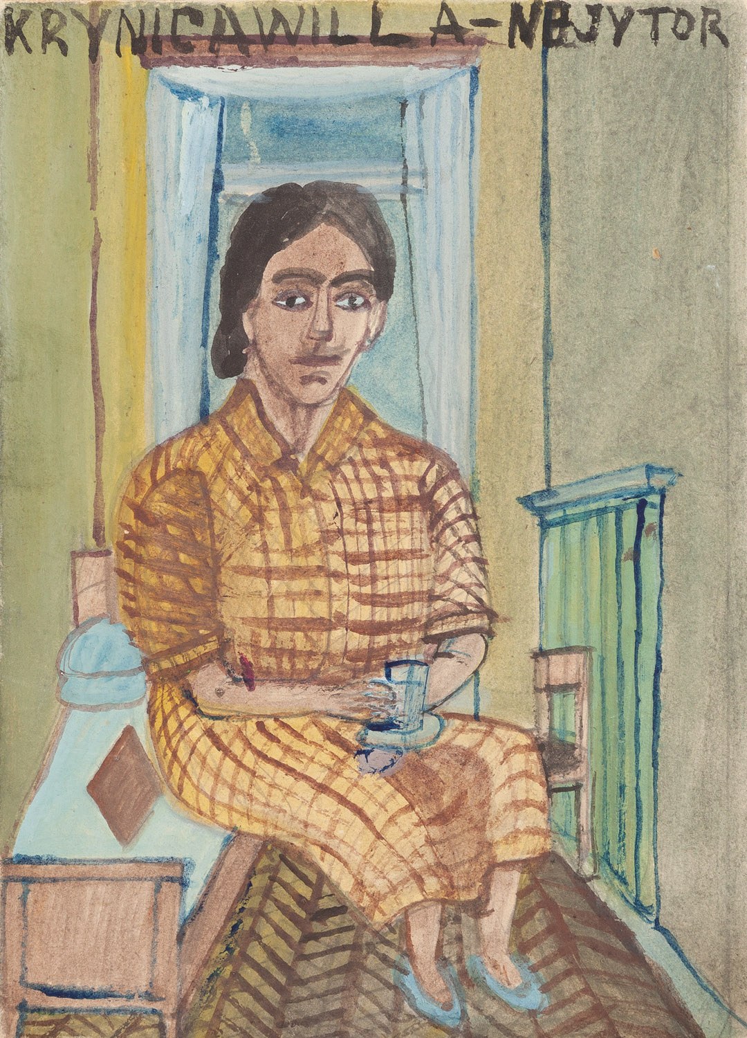 Nikifor Krynicki (1895 Krynica - 1968 Folusz), Portret kuracjuszki ...