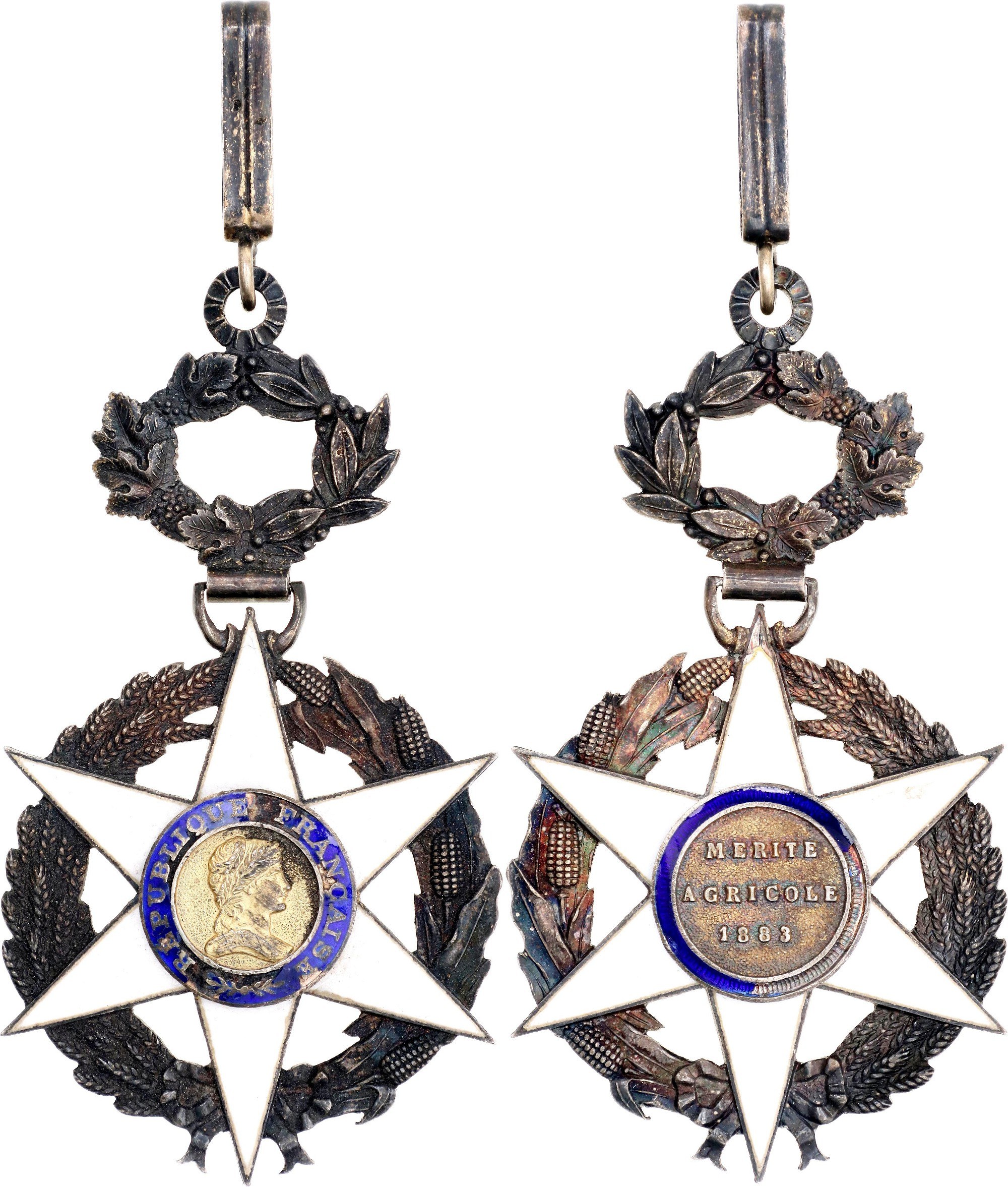 France Order of Agricultural Merit Commander with Laurel Wreath 1883 ...