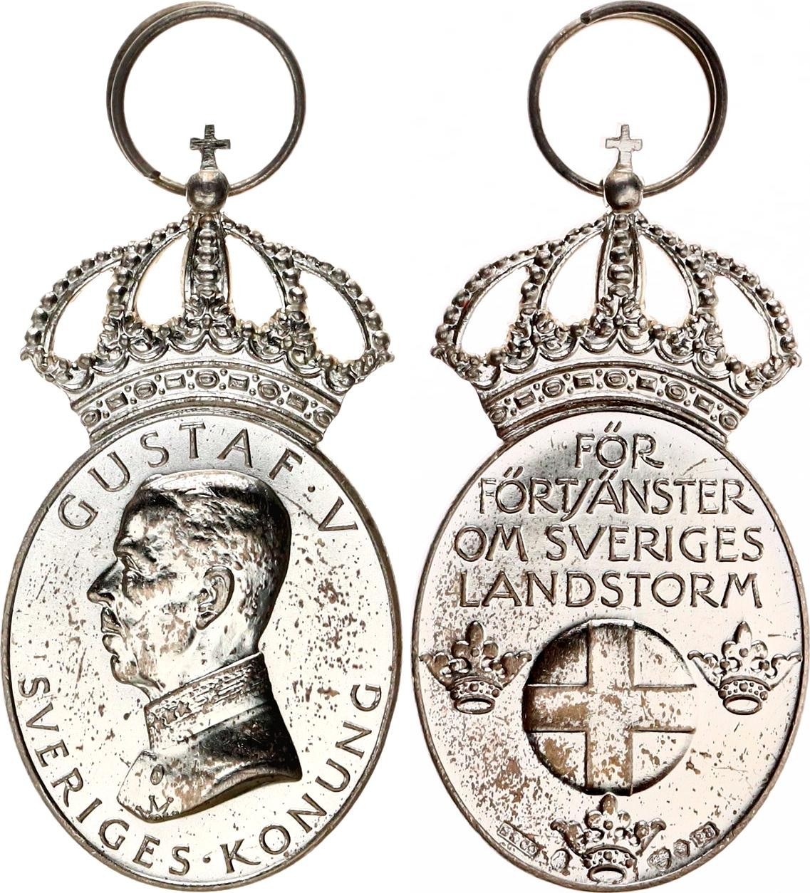 Sweden Silver Medal for Merit in the Swedish Territorial Army 1922 ...