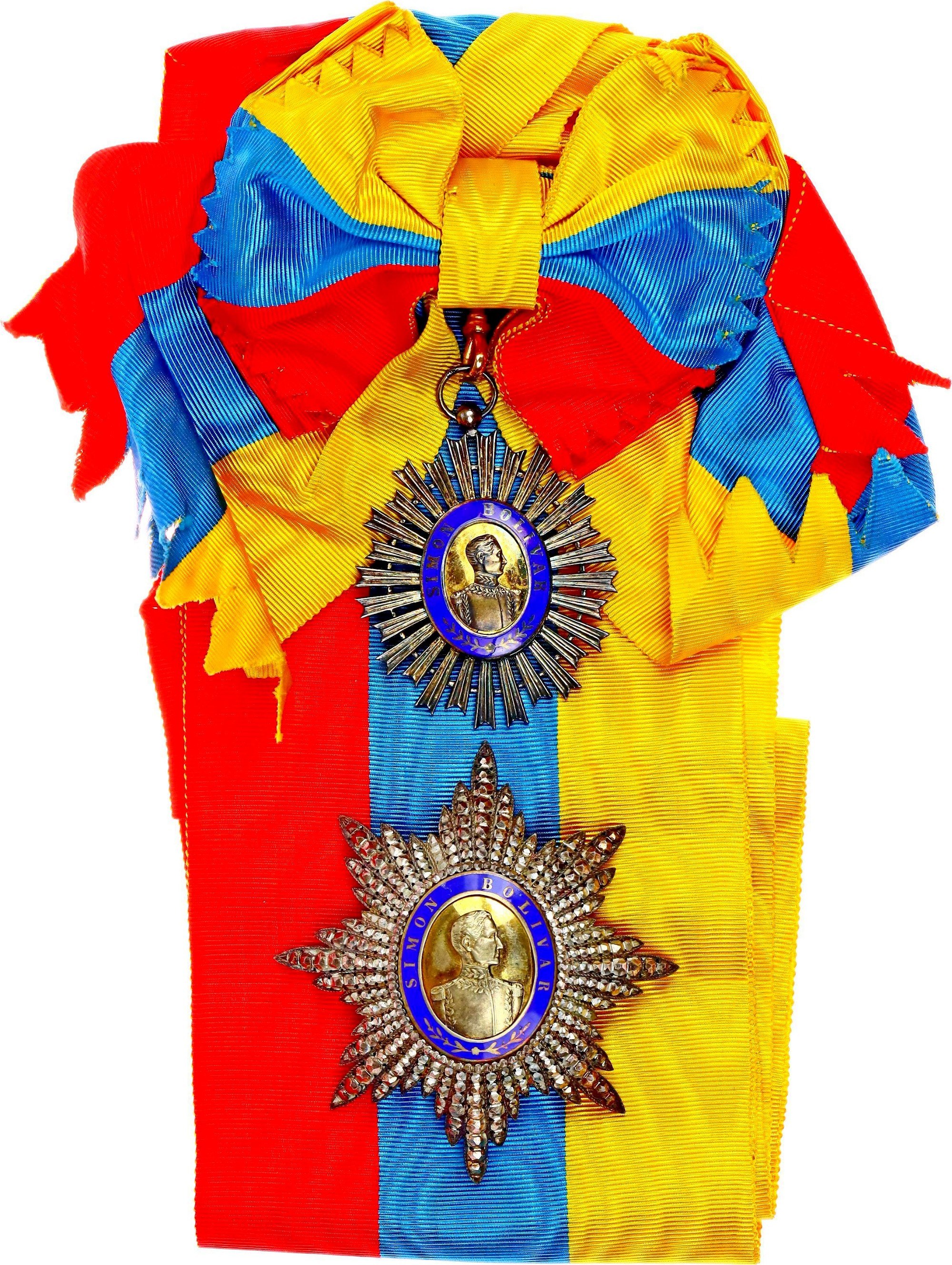 Venezuela Order of the Bust of Bolivar Grand Officer Set II Class 1854 ...