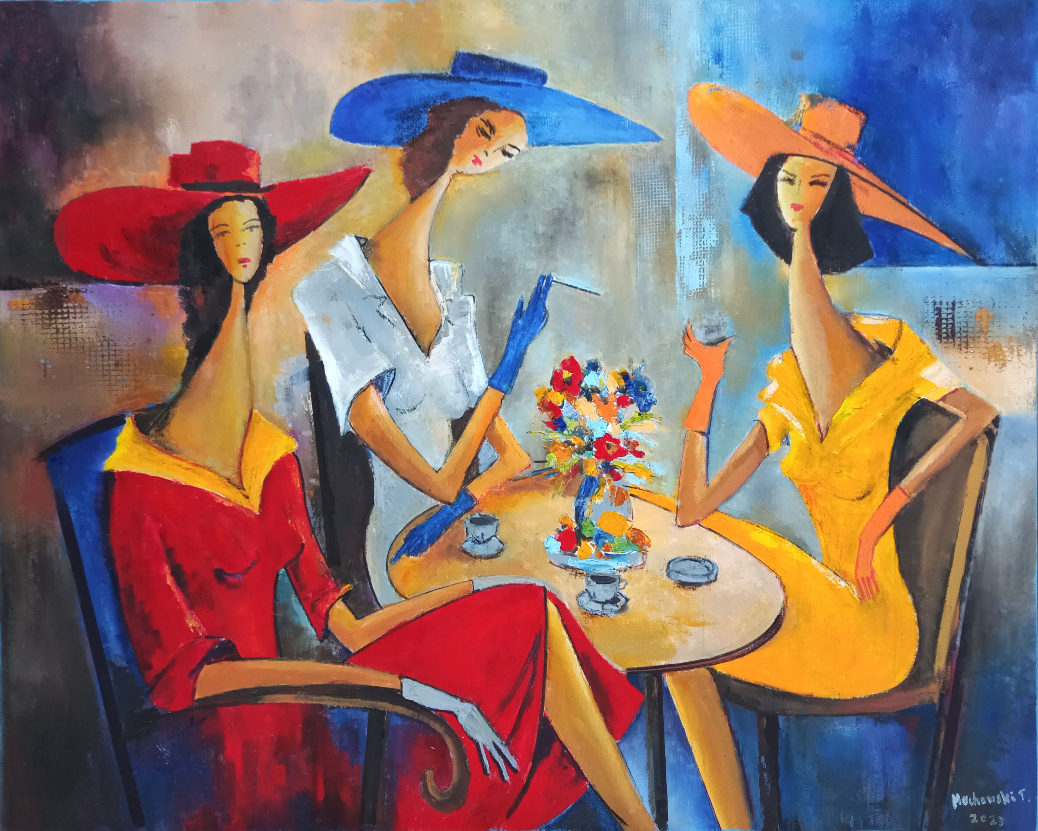 Tadeusz Machowski, W kawiarni Art. Cafe - Aukcja internetowa ...