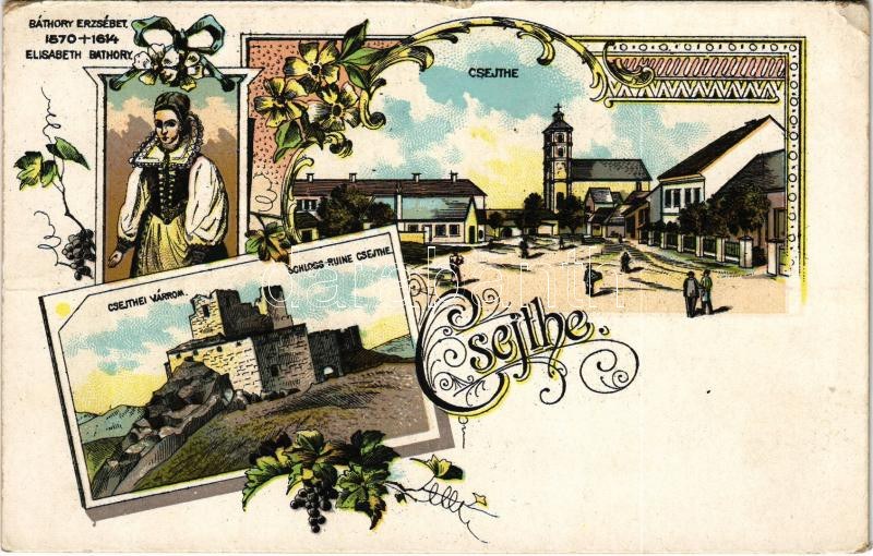 Csejte, Csejthe, Cachtice; Hrad Báthorovcov / Schloss Ruine / várrom ...