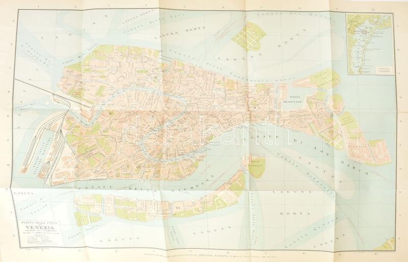 1927 Velence város topográfiai térképe, 1:8000, mind a hat városrészt ...