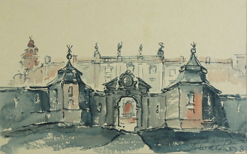 Wiktor ZIN (1925-2007), Brama pałacowa, 1983 - Aukcja internetowa ...