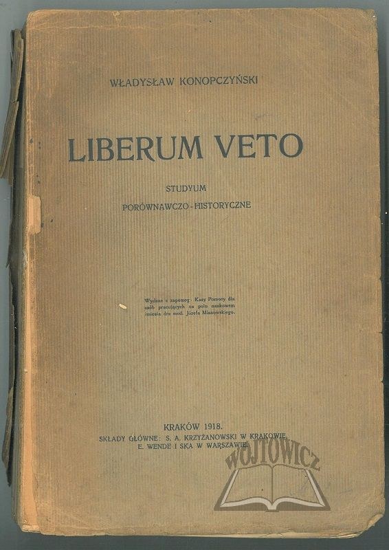 KONOPCZYŃSKI Władysław, Liberum veto. - Aukcja internetowa / Licytacja ...
