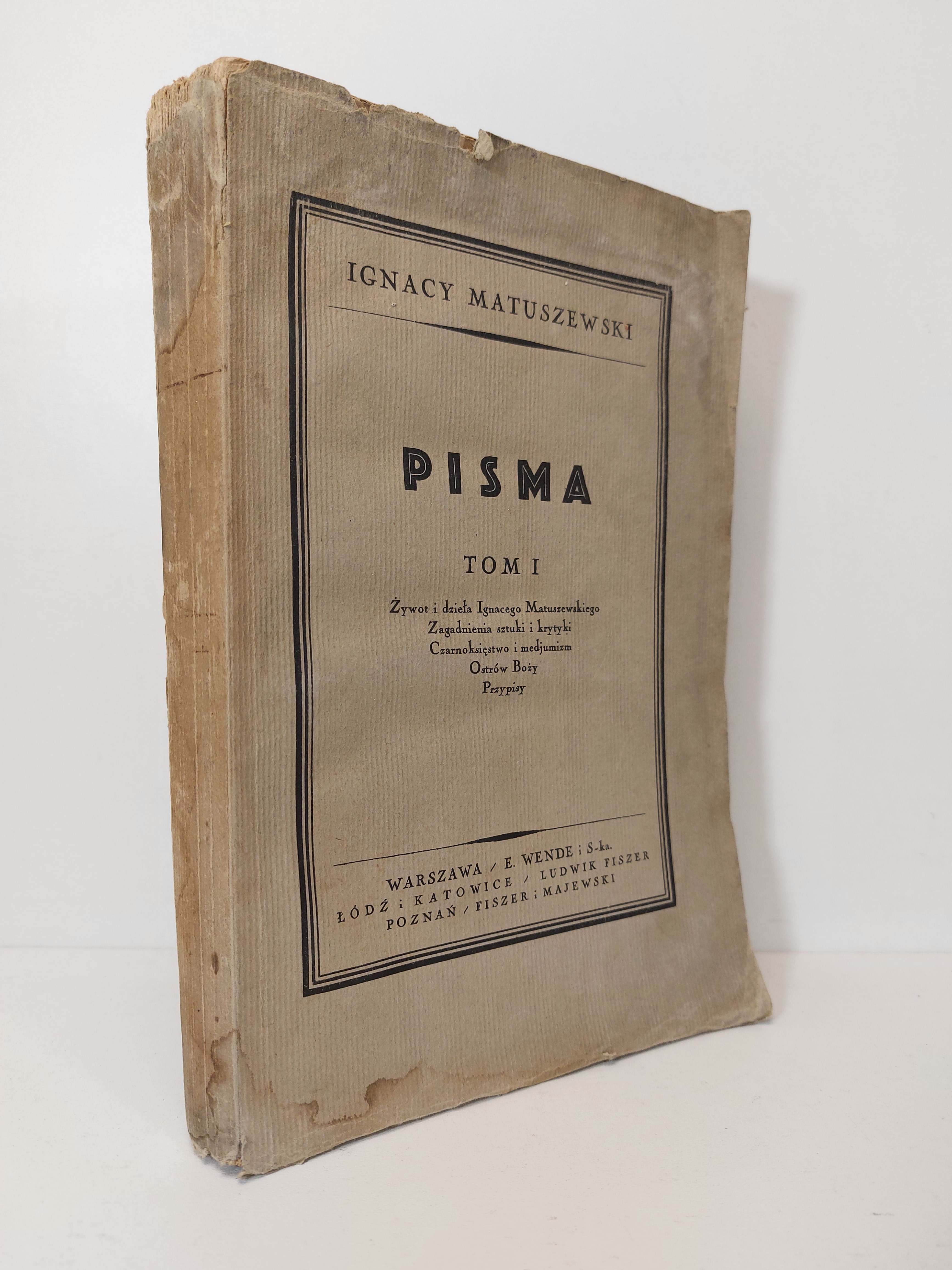 Matuszewski Ignacy Pisma Tom I Wyd 1925 Aukcja Internetowa Licytacja Online Cena Onebid