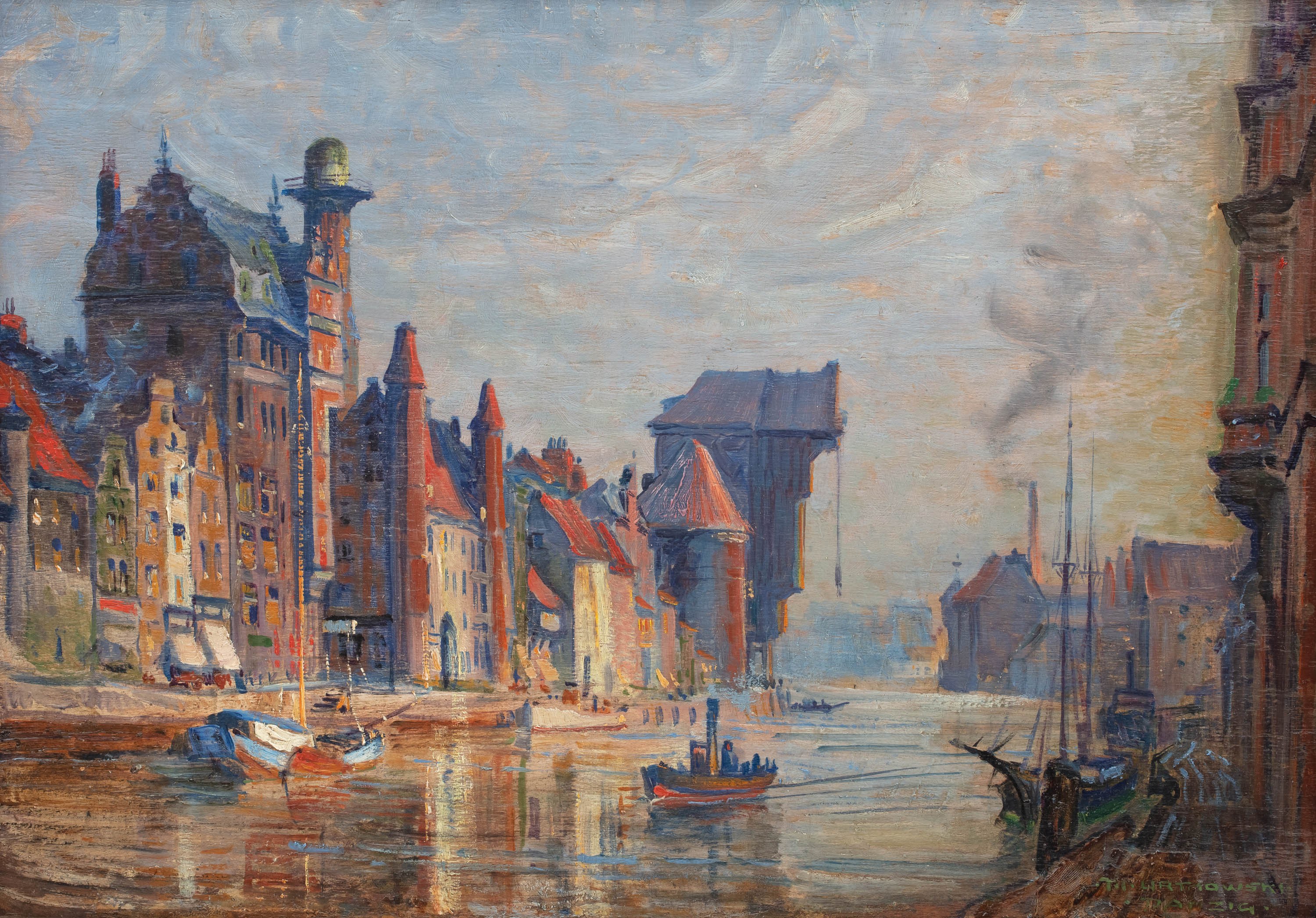 Theodor Urtnowski (1881 Toruń - 1963 Akwizgran), Długie Pobrzeże w ...