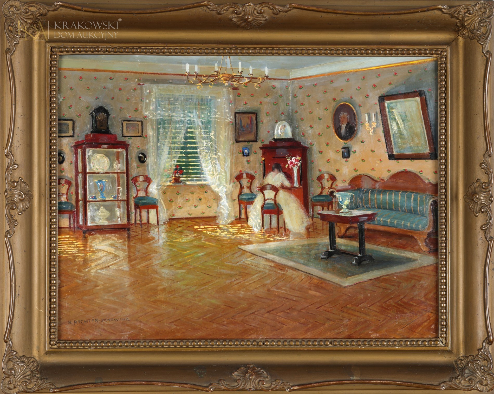 Bronislawa RYCHTER-JANOWSKA (1868-1953), "In the salon" (ca. 1932 ...