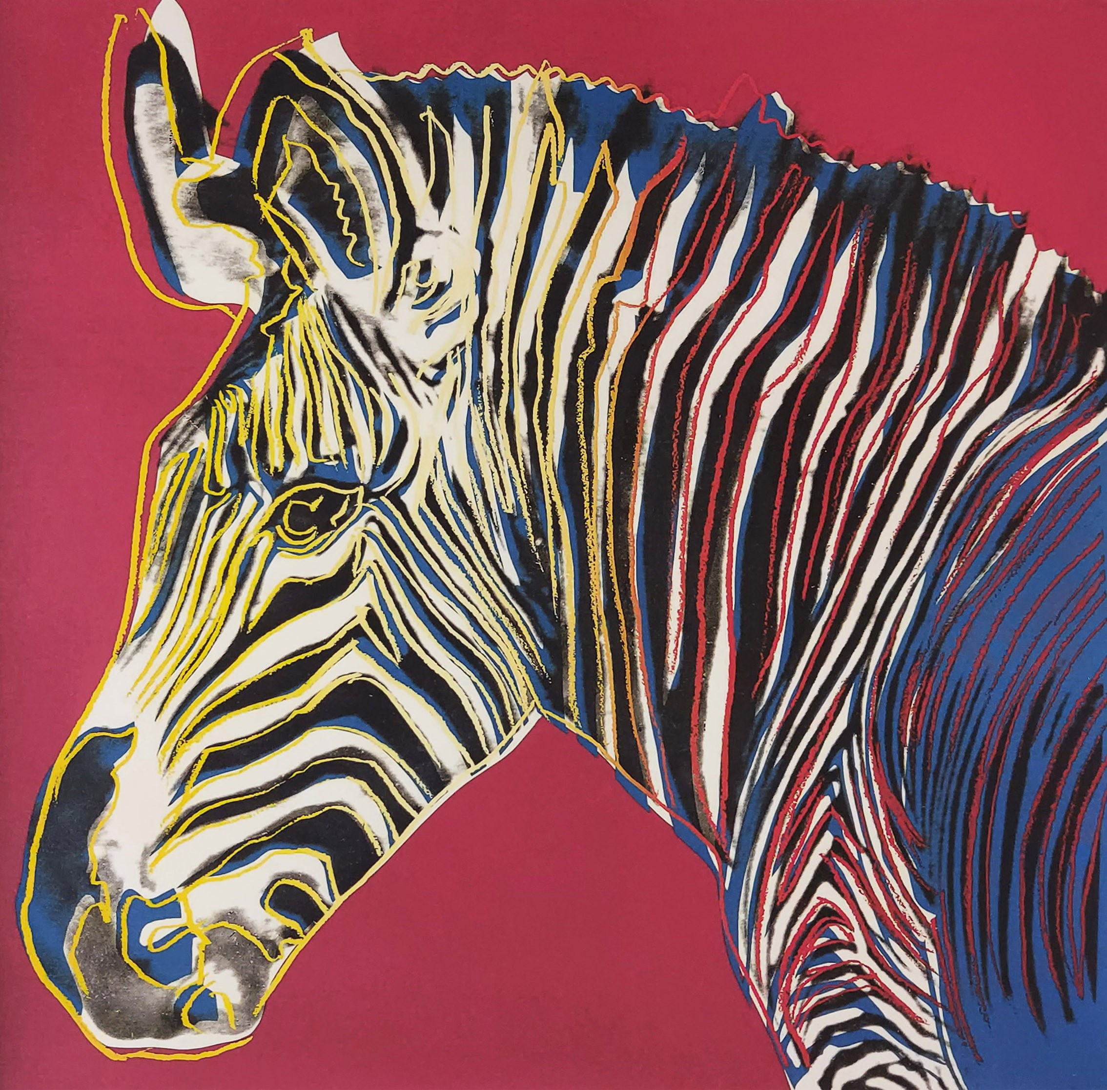 Andy Warhol, Zebra, lithograph, "Endangered Species" series - Online ...