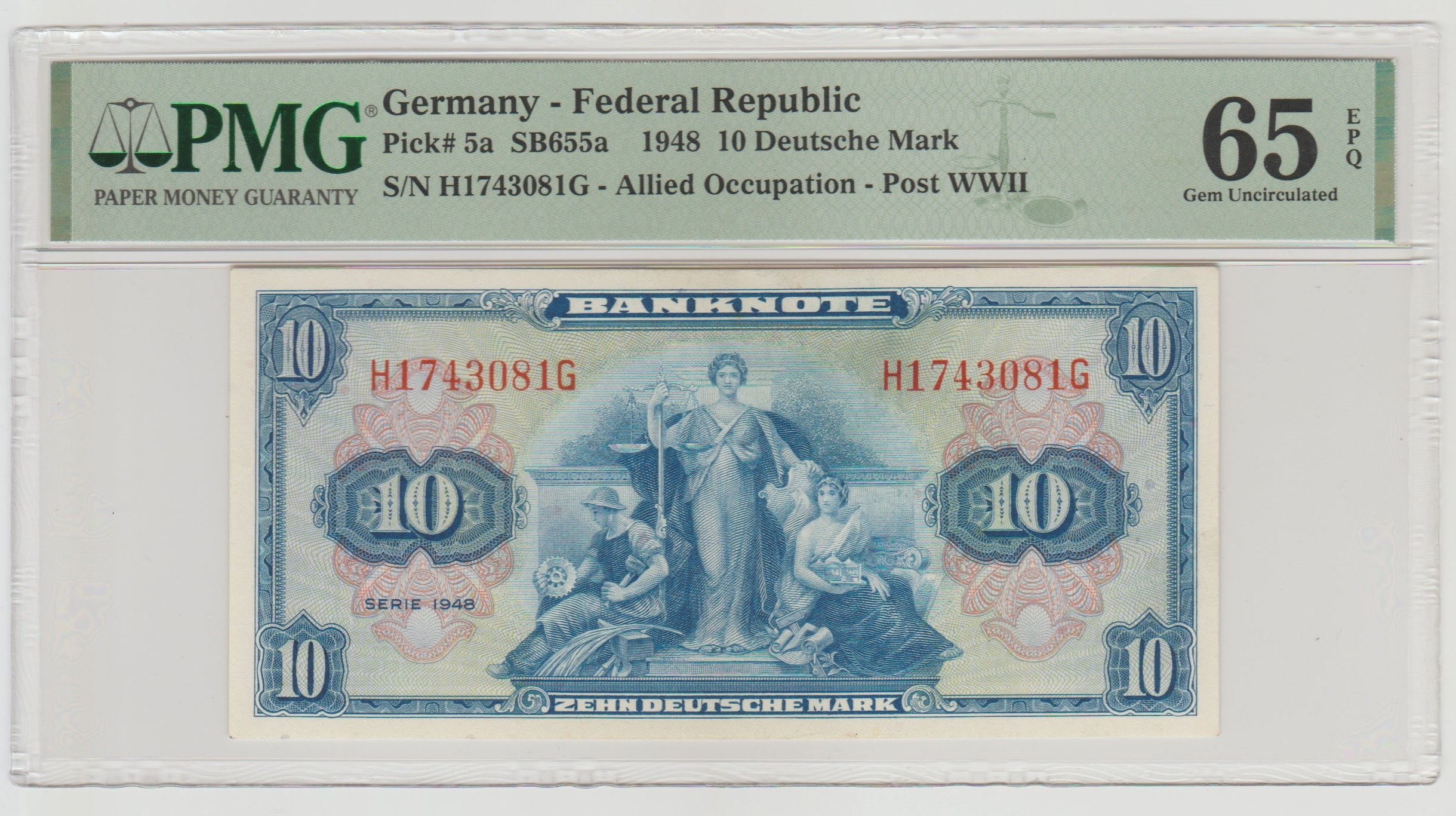 Germany Germany 10 marks 1948 - H/G series - rare - Online auction ...