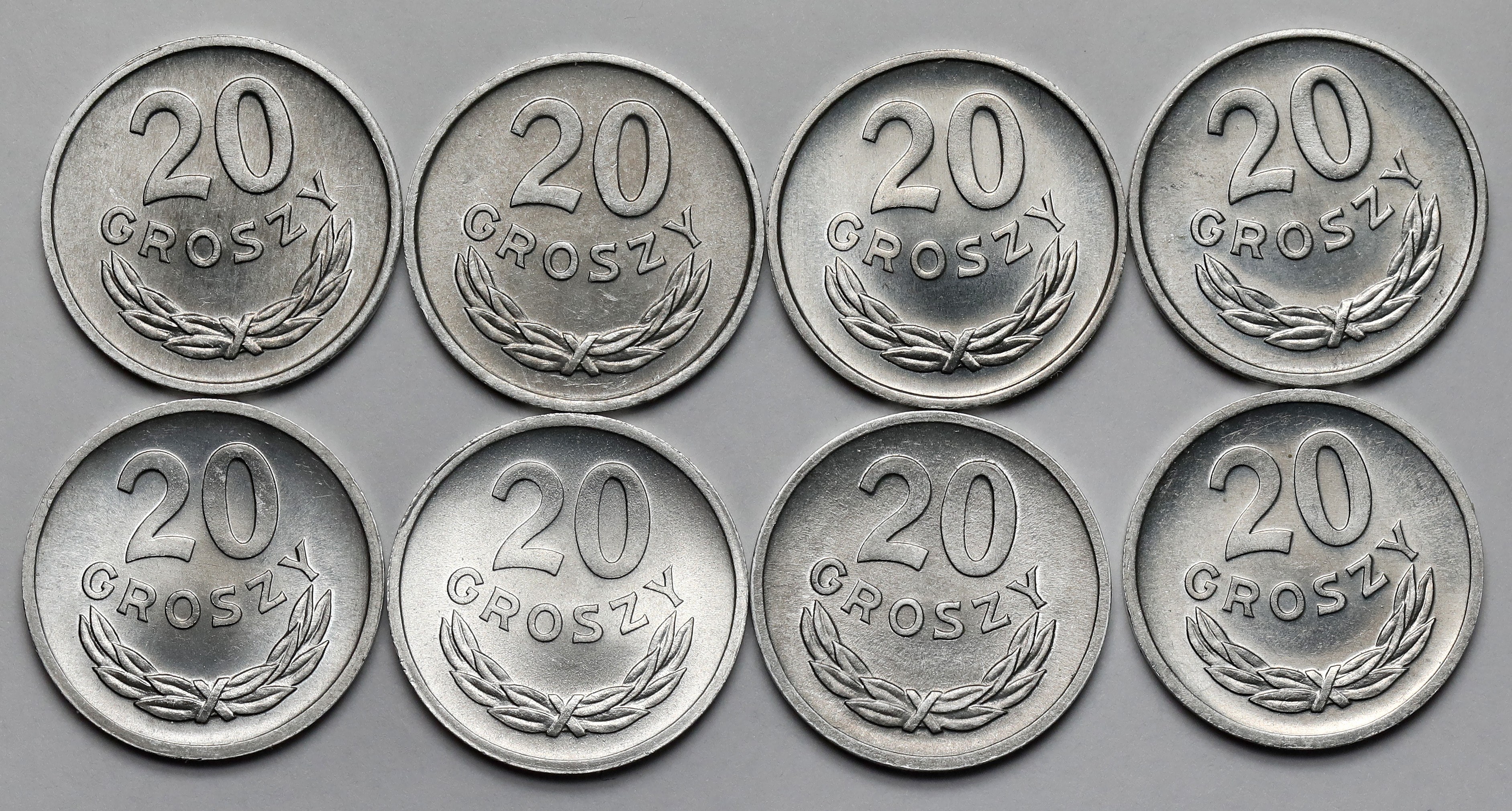 20 groszy 1963-1971 - kolekcja - zestaw (8szt) - Aukcja internetowa ...