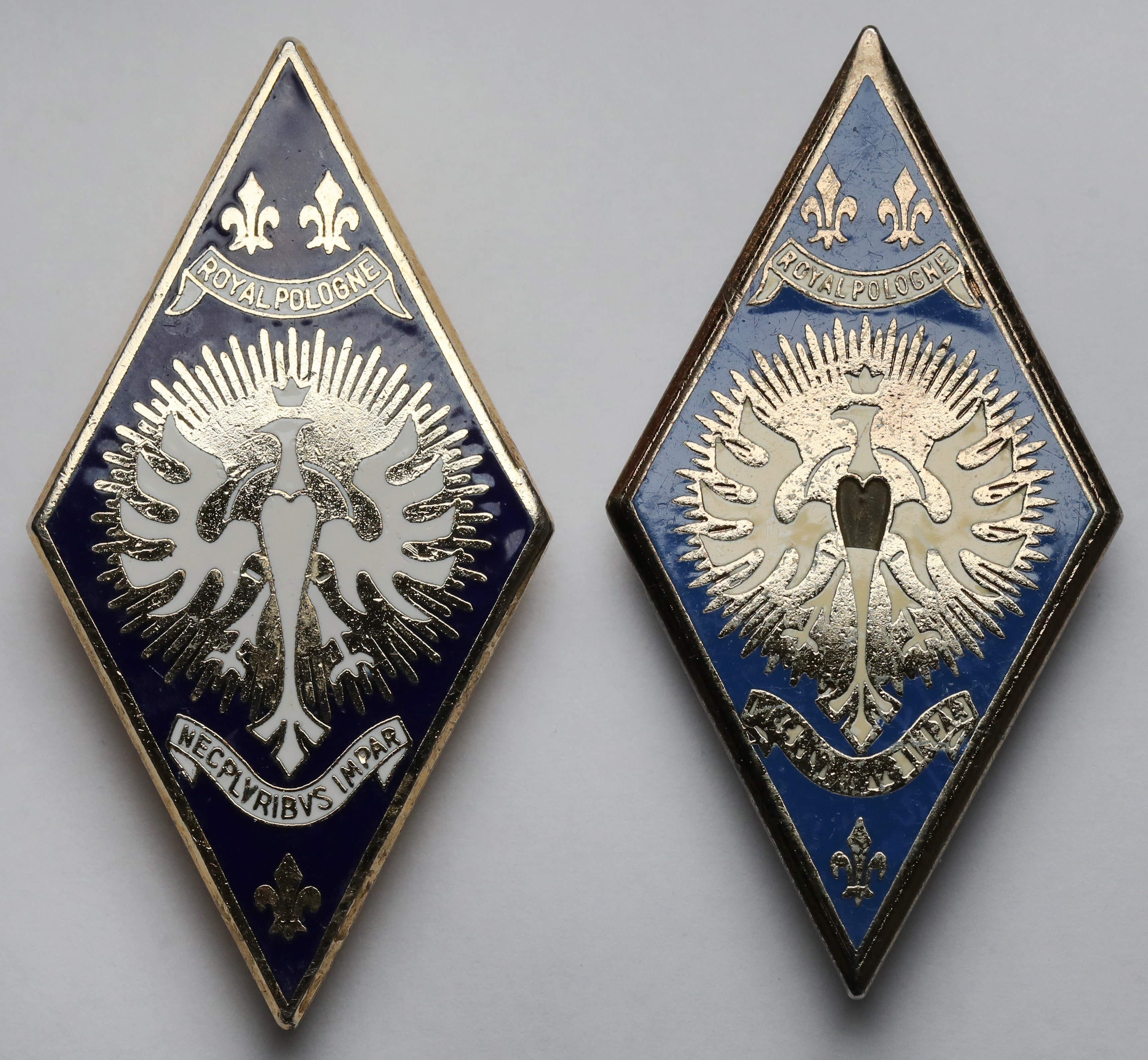 Odznaka, 5 Regiment Kirasjerów Royal Pologne - zestaw (2szt) - Aukcja ...